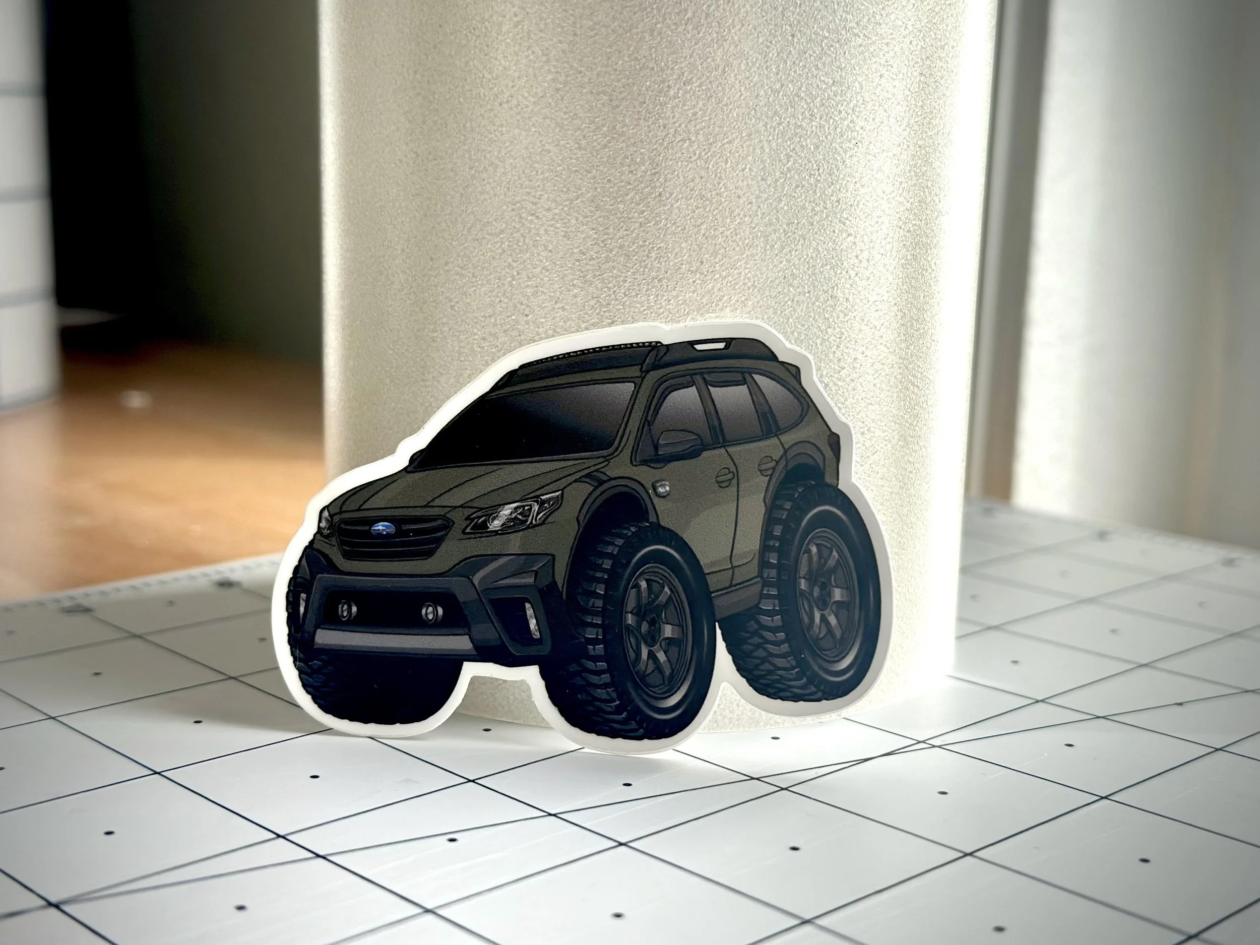 Overland Edition Subaru Cartoon Sticker — Accentrek Designs