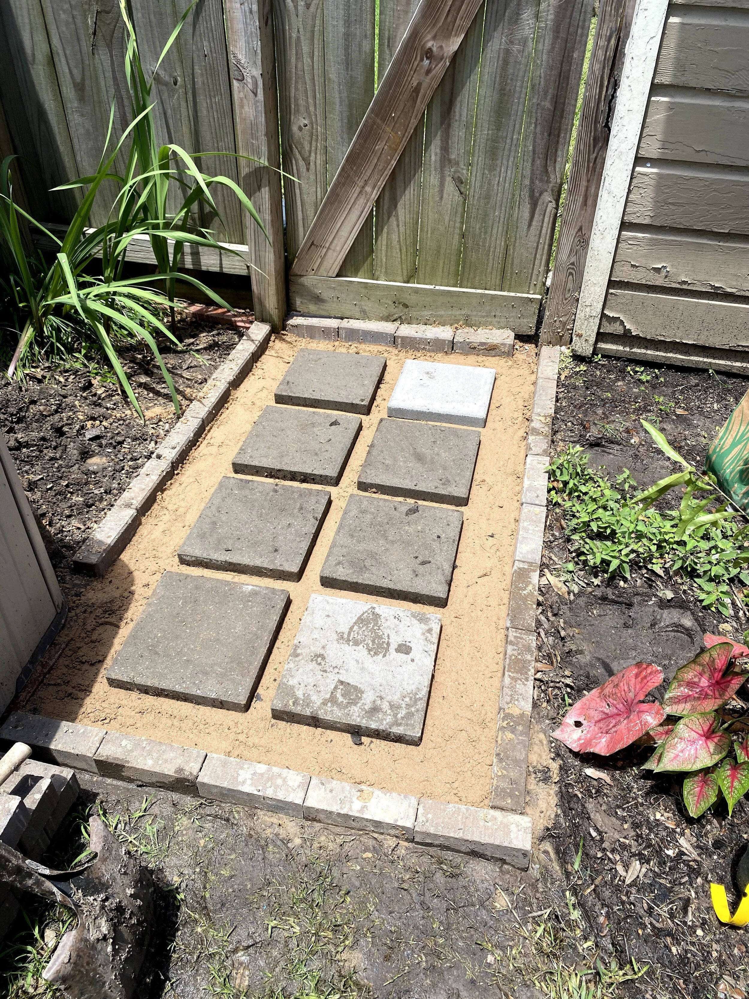 From Muddy Mess to Paver Walkway — Sarah King Creates