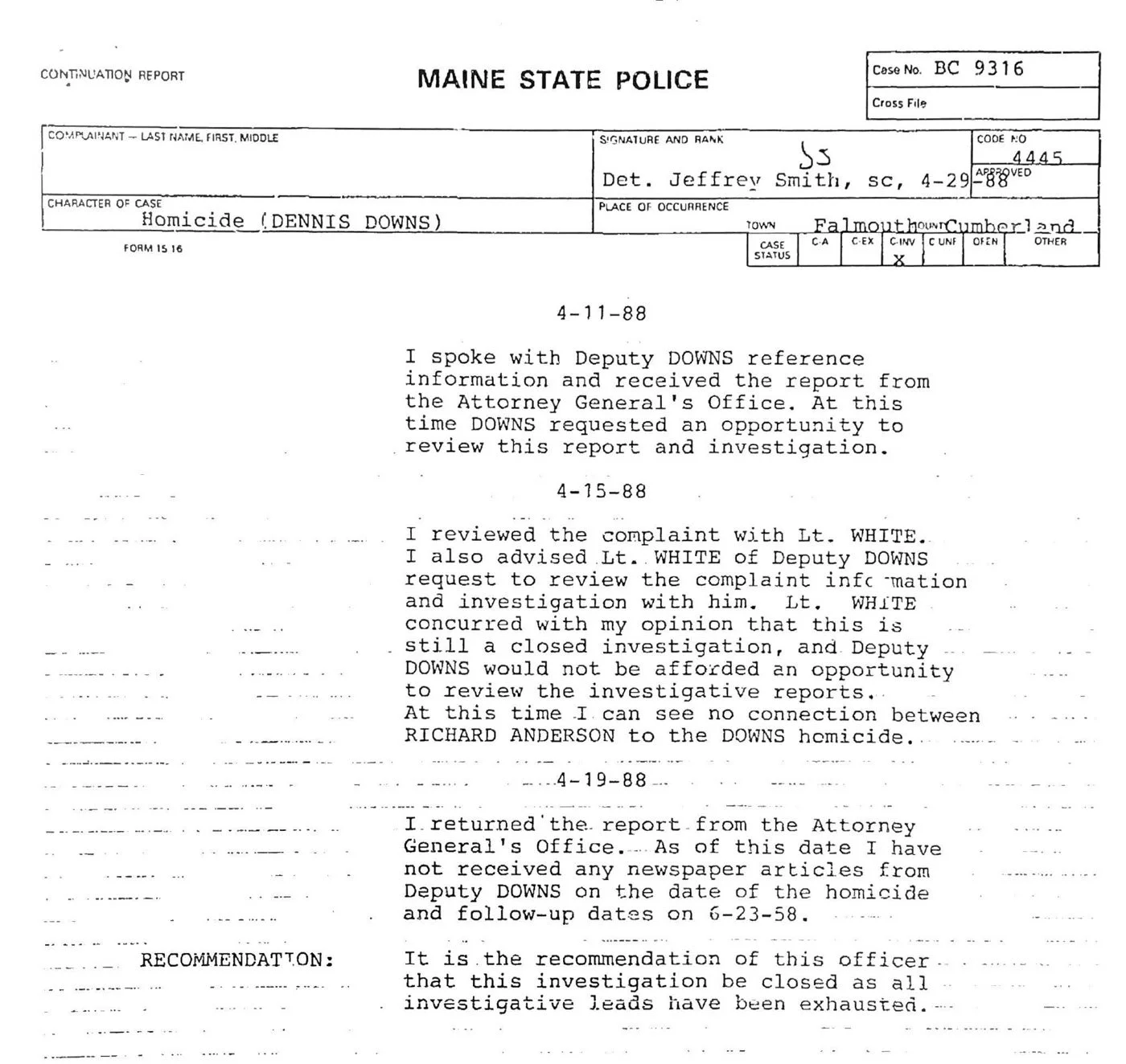 Dennis Down: 1958 Maine Cold Case — Murder, She Told: Maine & New ...