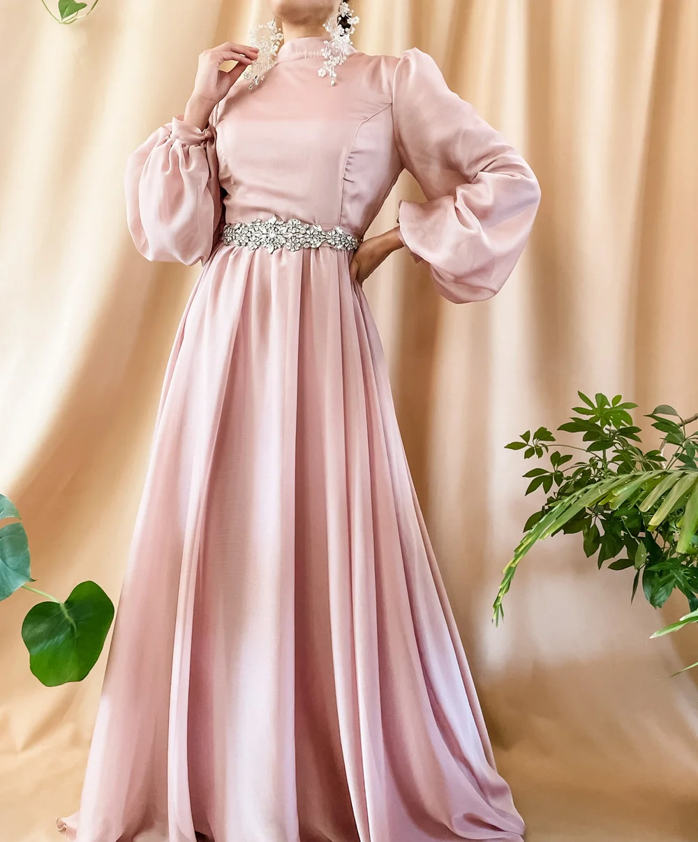 Rose Two-Tone Chiffon Gown — Jamillah Bridal