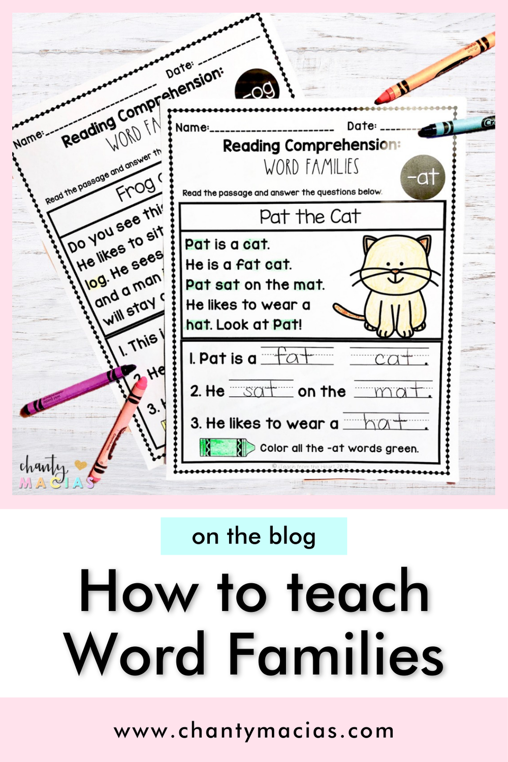 3 Tips on How to Teach Word Families like a Pro with Easy-to-Use ...