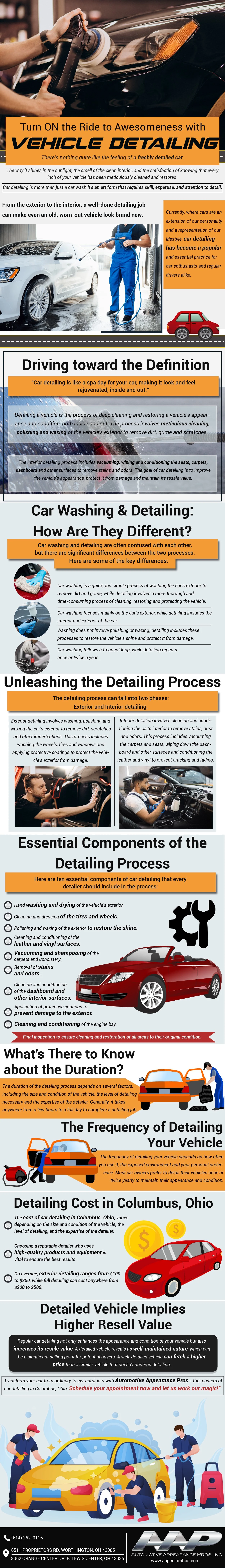 Turn On The Ride to Awesomeness with Vehicle Detailing- Infographic