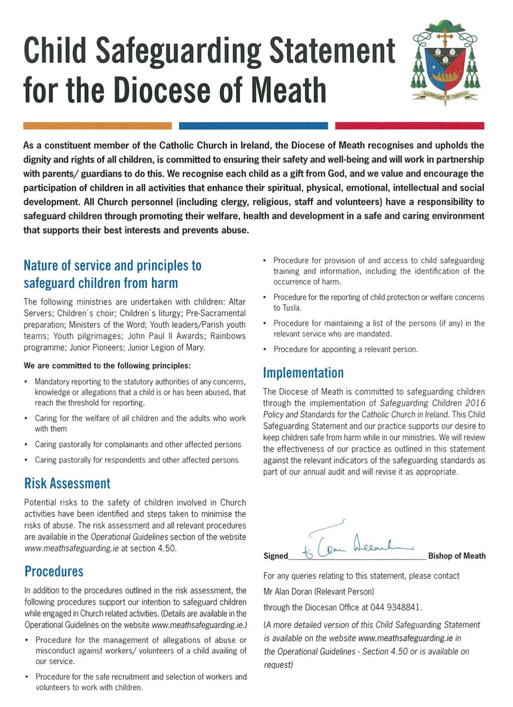 Safeguarding — Navan Parish