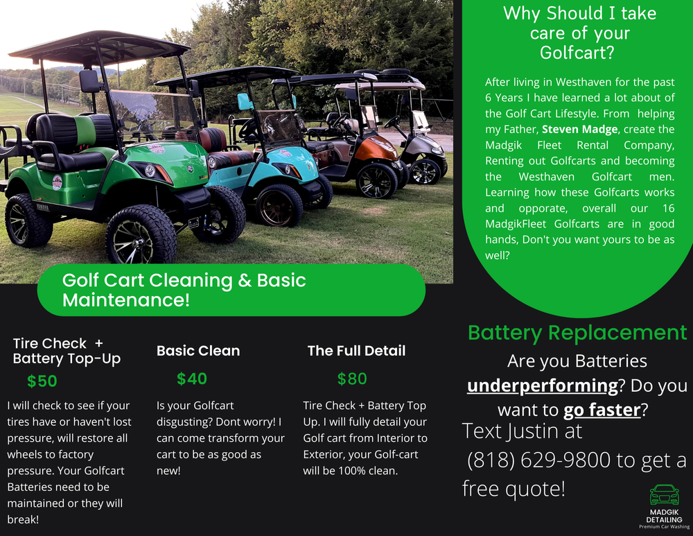 Golf Cart Detailing & Service — Reservation