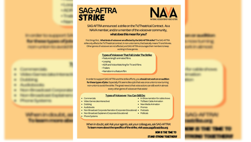 What SAG-AFTRA And Prospective SAG-AFTRA Members Can And Can't Work On ...