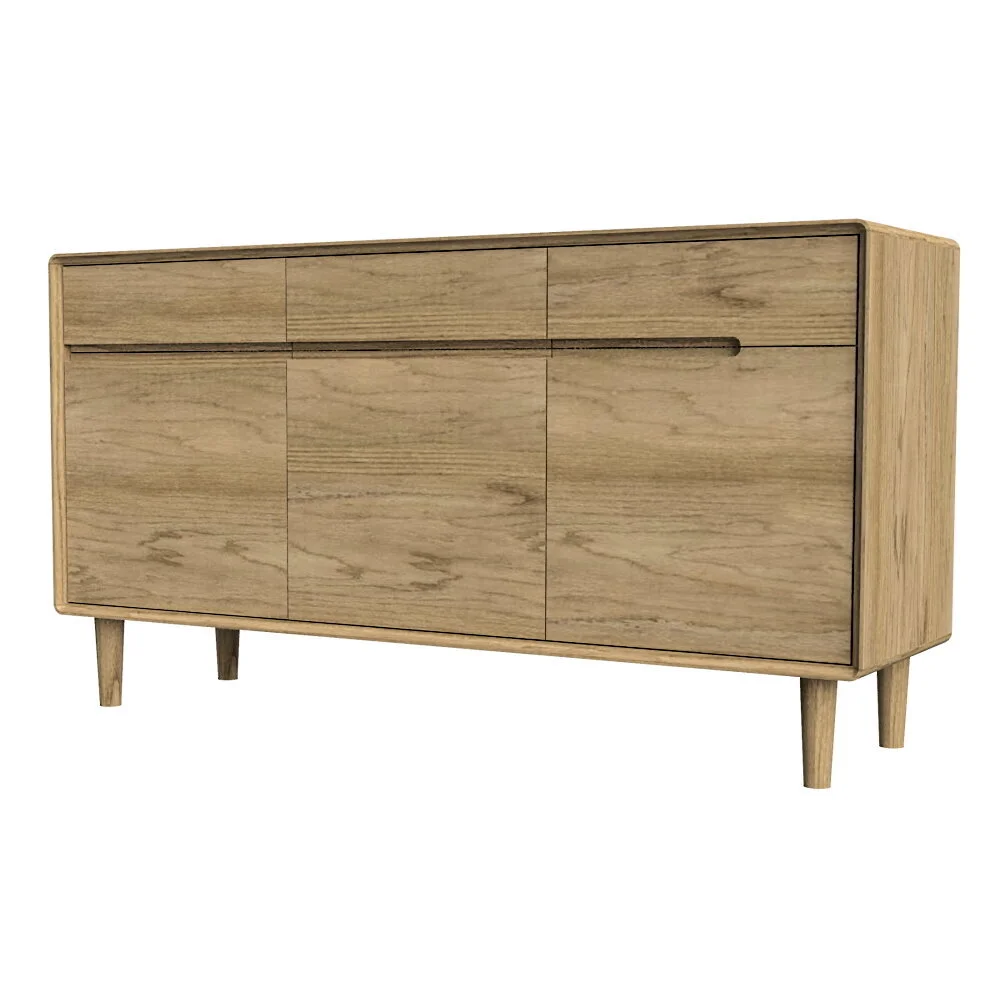 scandic skara oak sideboard 3 door — Studio One Furniture