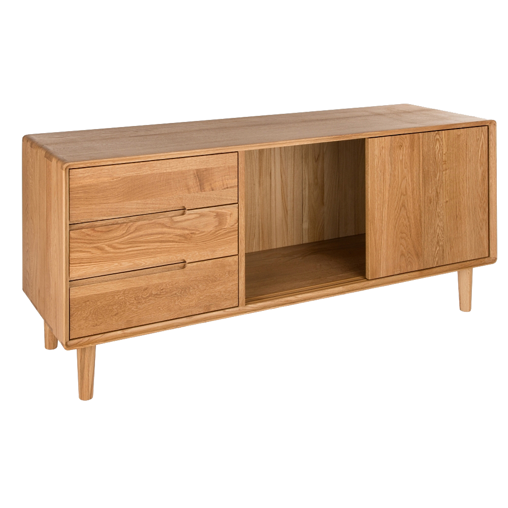 scandic skara oak sideboard 3 door — Studio One Furniture