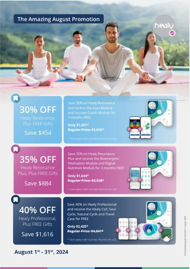 Healy World Monthly Promotions — Healy Frequency Device World Distributors