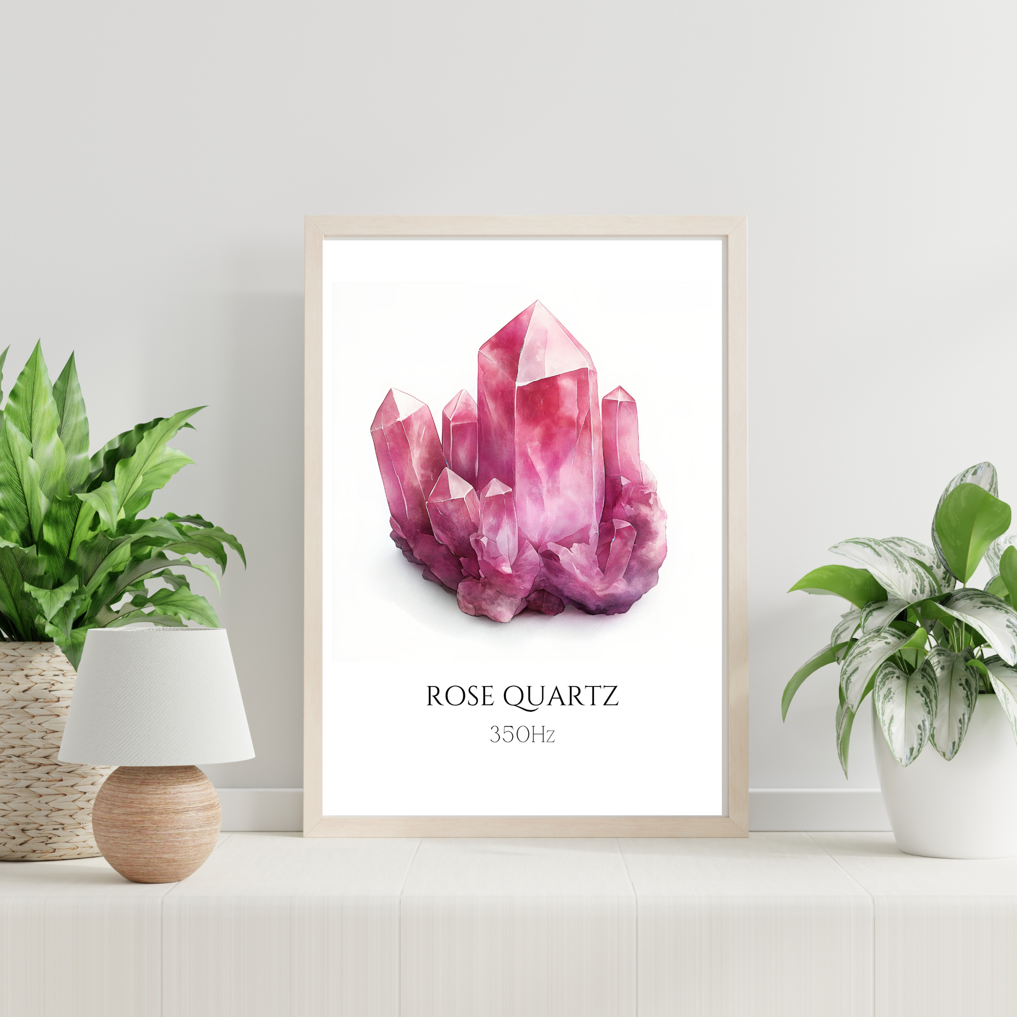 Rose Quartz 350Hz Frequency Wall Print — Healy Frequency Device World ...