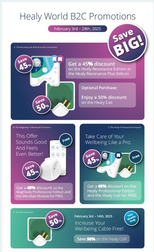 Healy World Monthly Promotions — Healy Frequency Device World Distributors