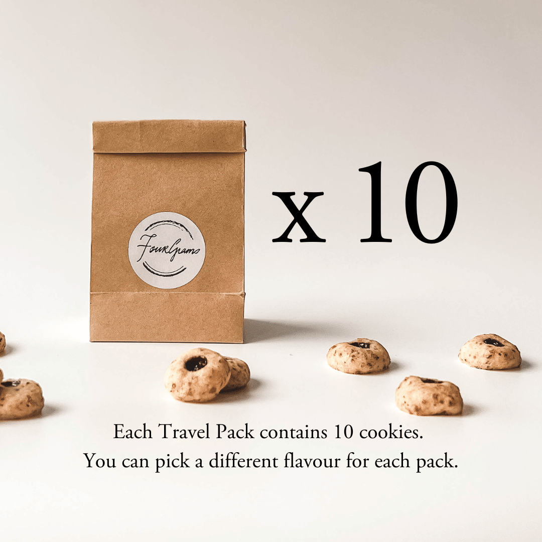 Freshly Soft-Baked Bitesize Cookies in Party Packs of 5 — Four Grams ...