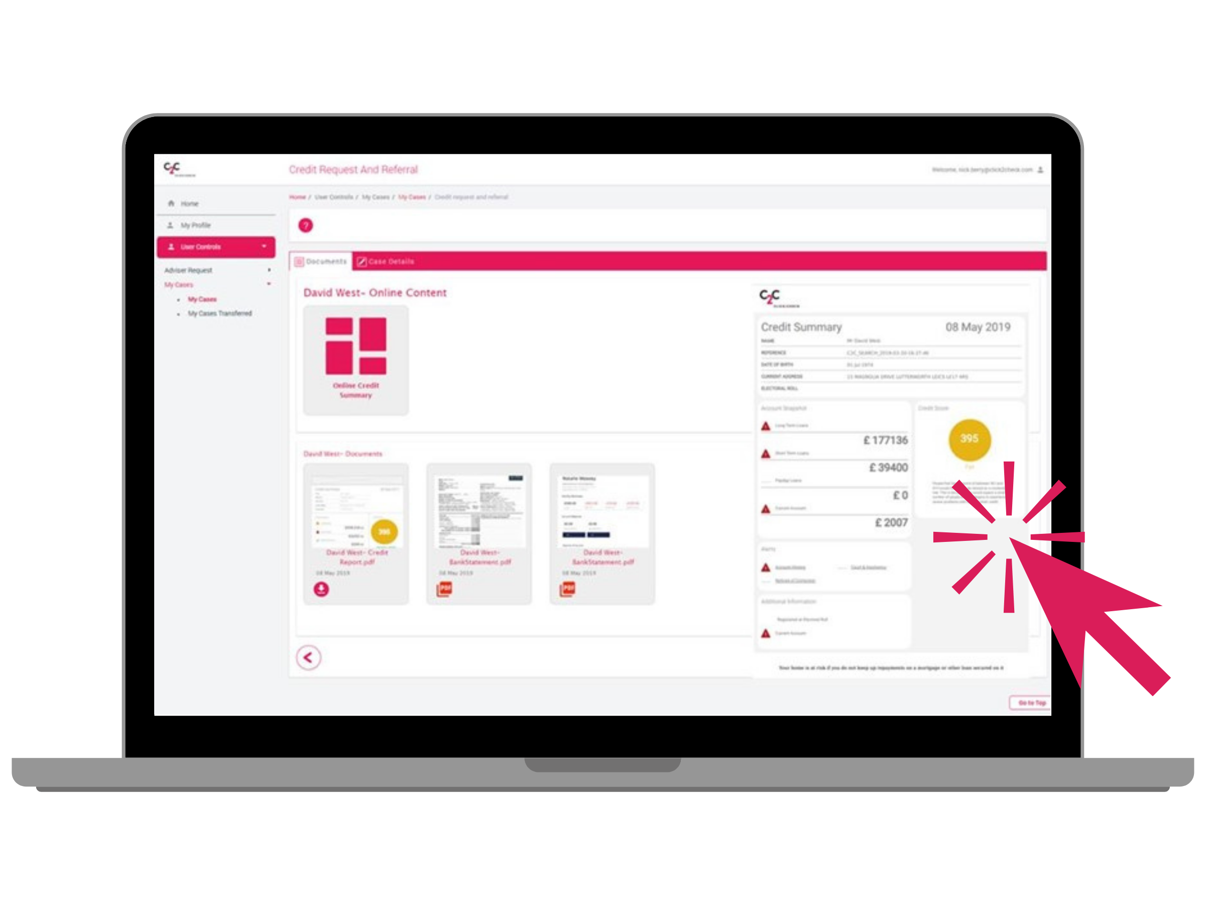 Click2Check Credit Score and Bank Reports
