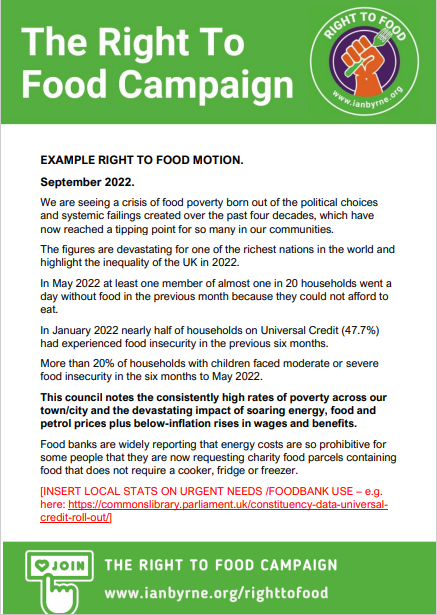 Right To Food Campaign Toolkit — Ian Byrne MP - Working for West Derby