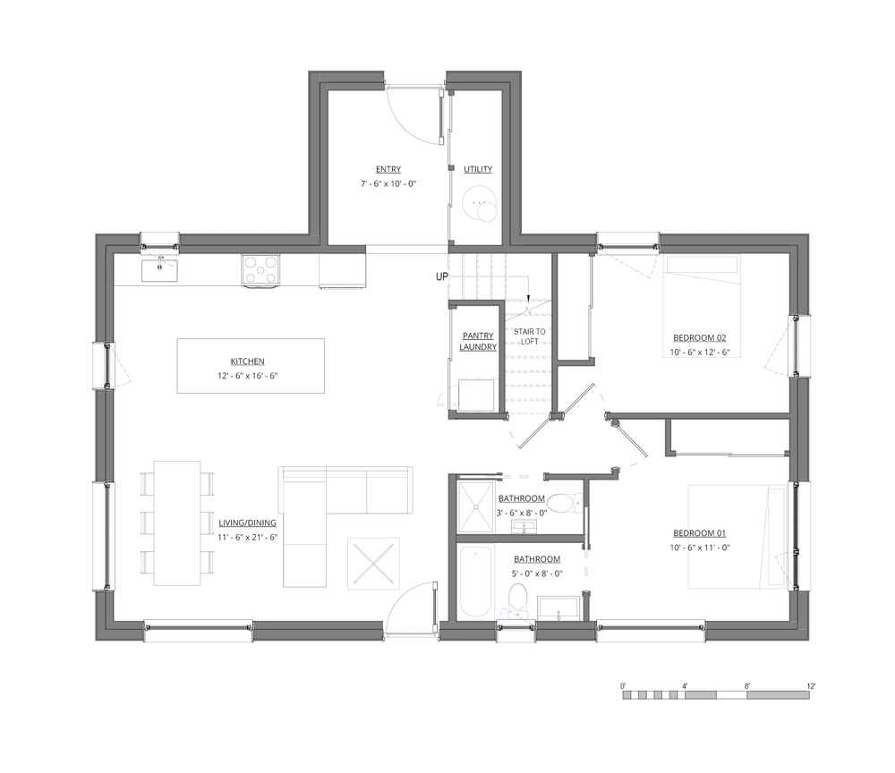 1200 Model plan C | Design Your Dream Home Today — GO LOGIC