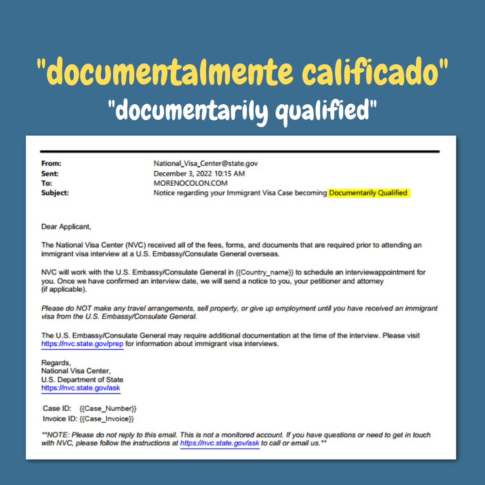 documentalmente calificado — Moreno Colón PLLC