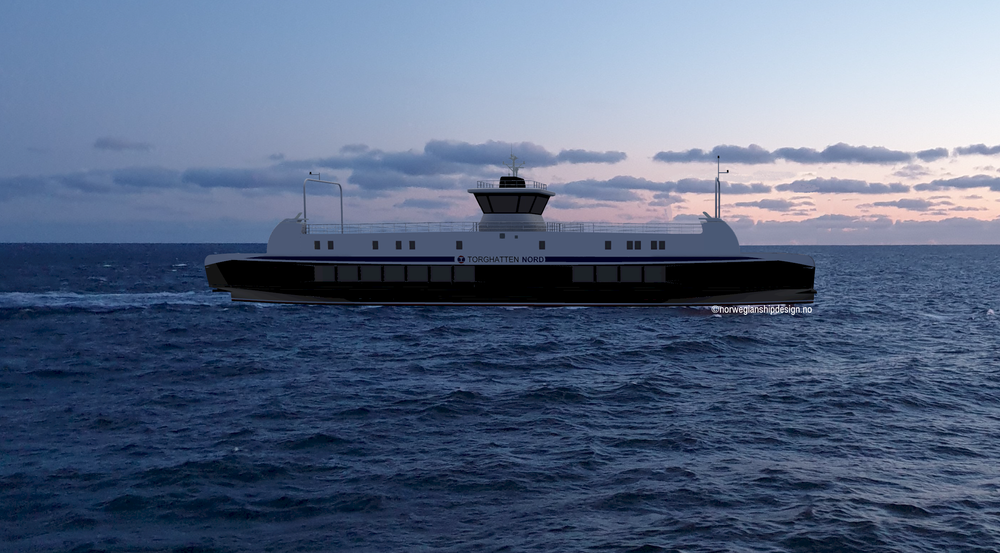 Contract signing for new electric ferry — The Norwegian Ship Design Company