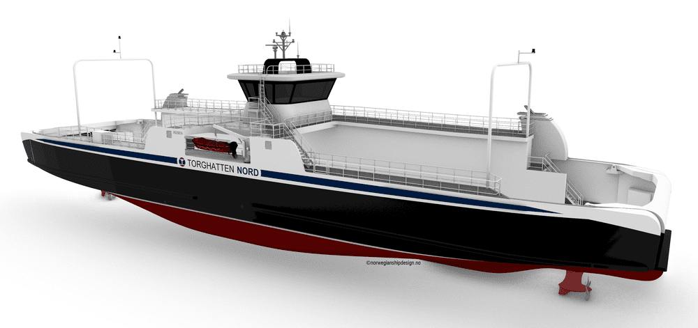 Contract signing for new electric ferry — The Norwegian Ship Design Company