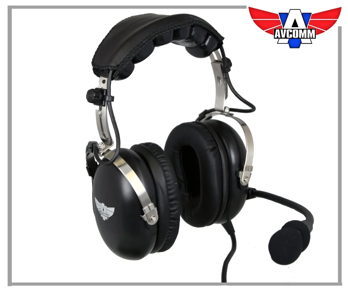 AC747 Helio and Aviation Headset AVCOMM AC747 Universal Stereo Headset ...