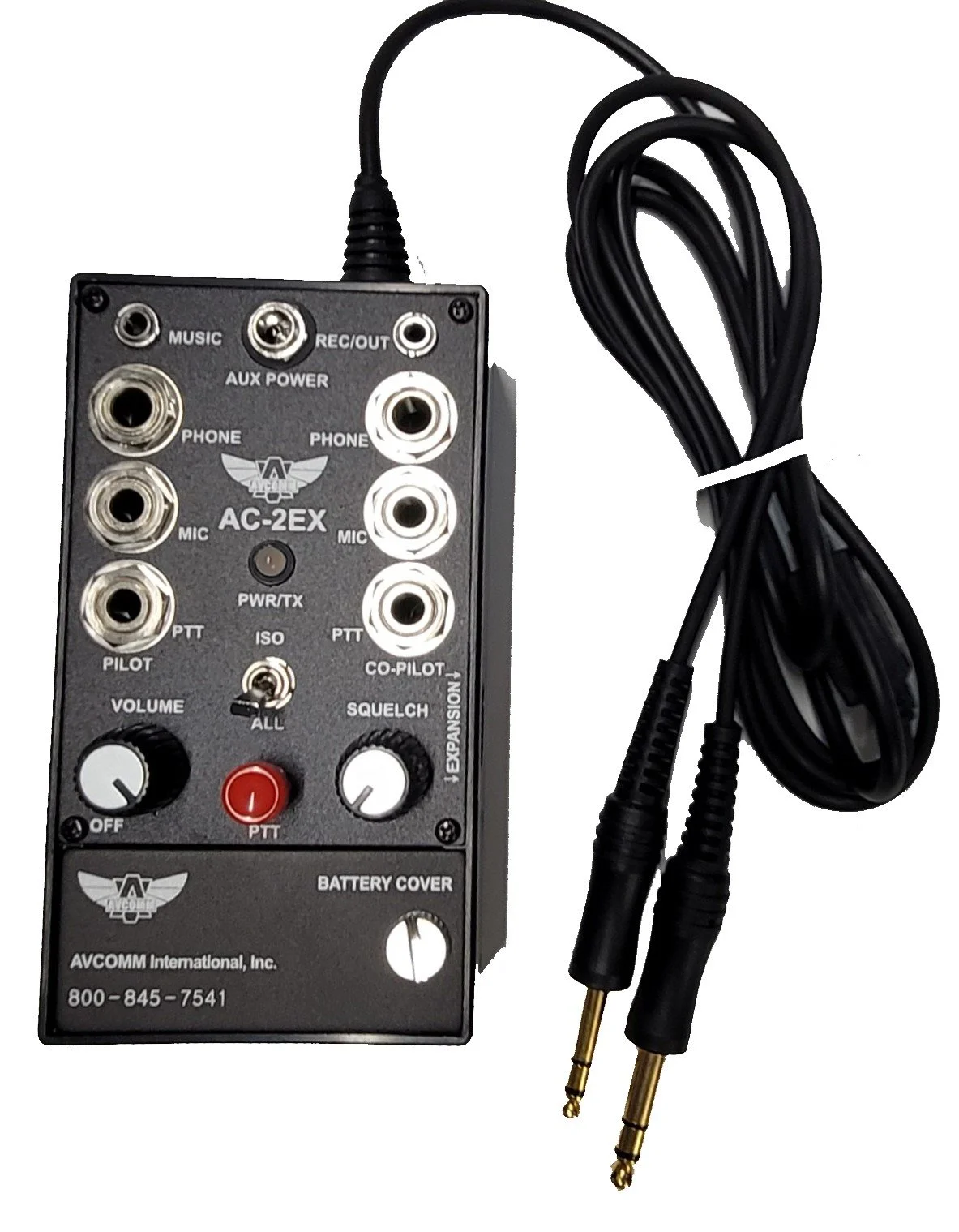 Avcomm AC2EX 2 Place Intercom Aviation Intercom Portable Aviation ...