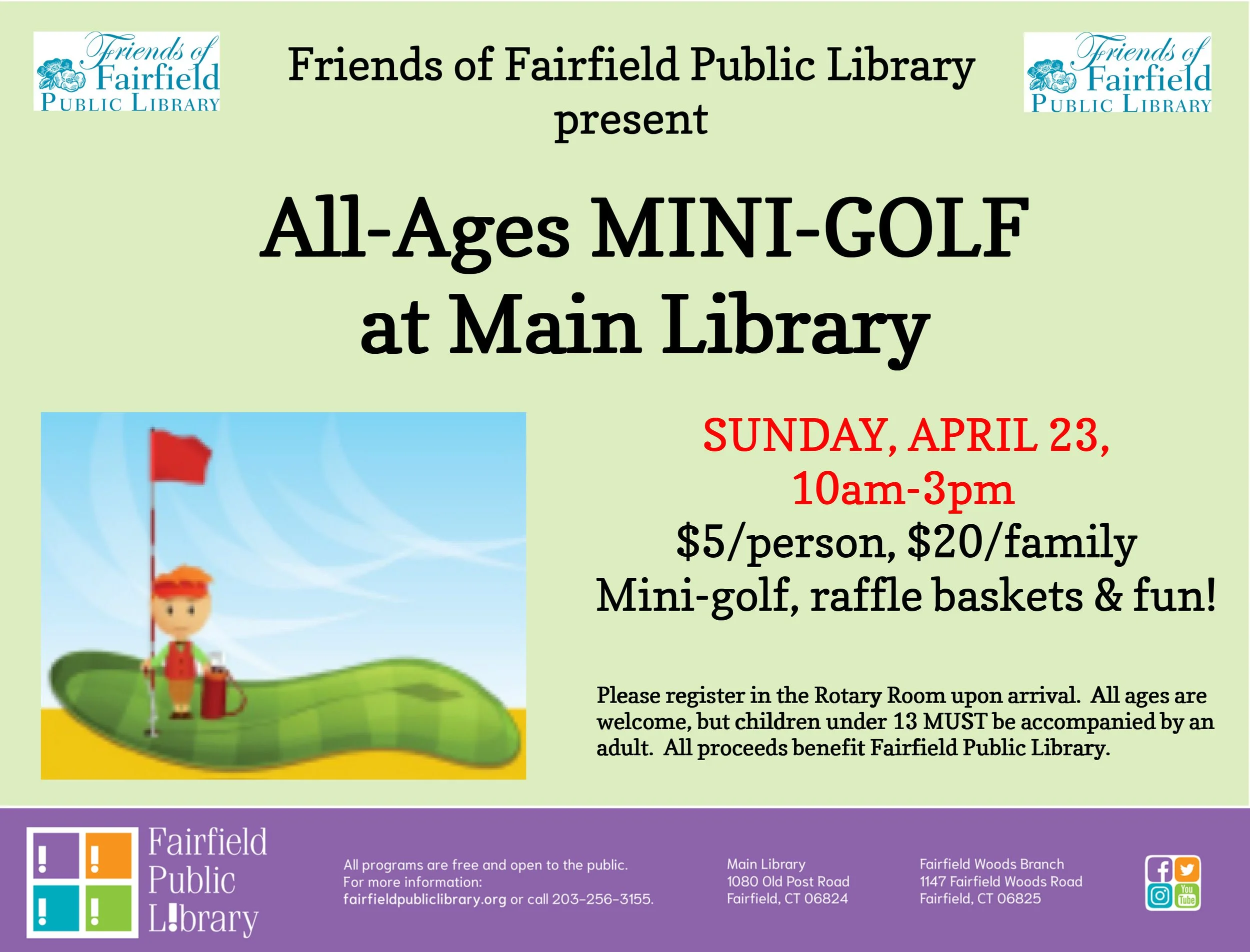 Family Mini-Golf FUNDRAISER — In A Fairfield Minute
