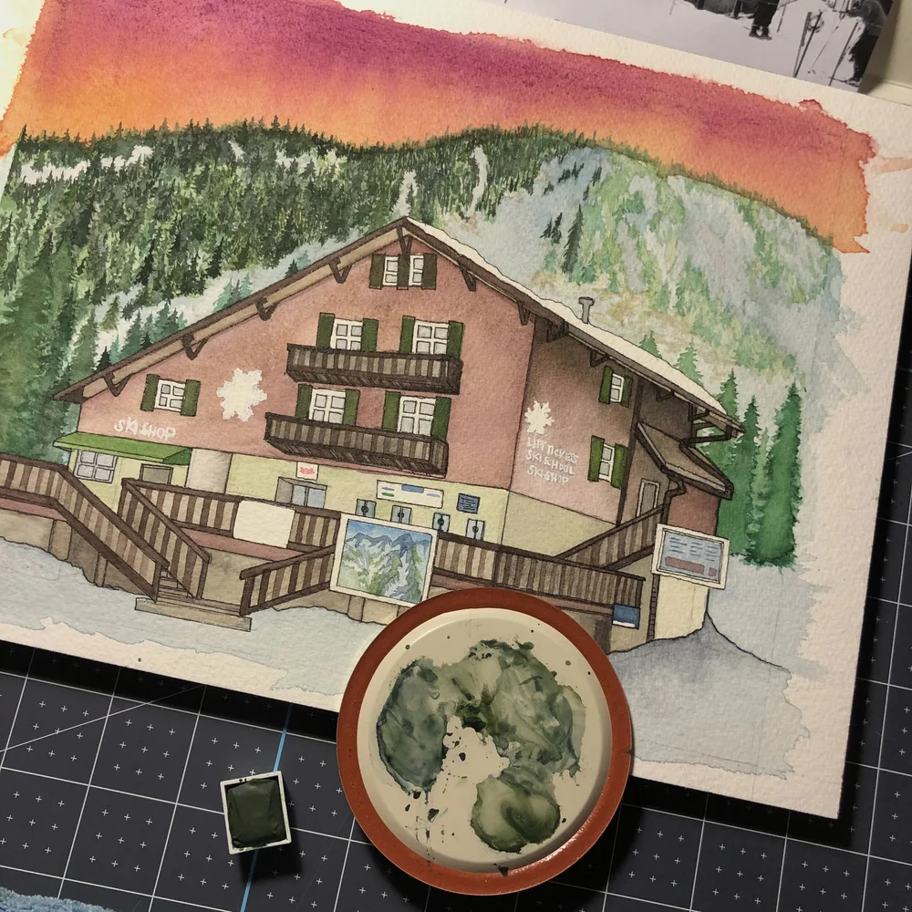 Alta Ski Area Powder Art Print — Kapowder Ink