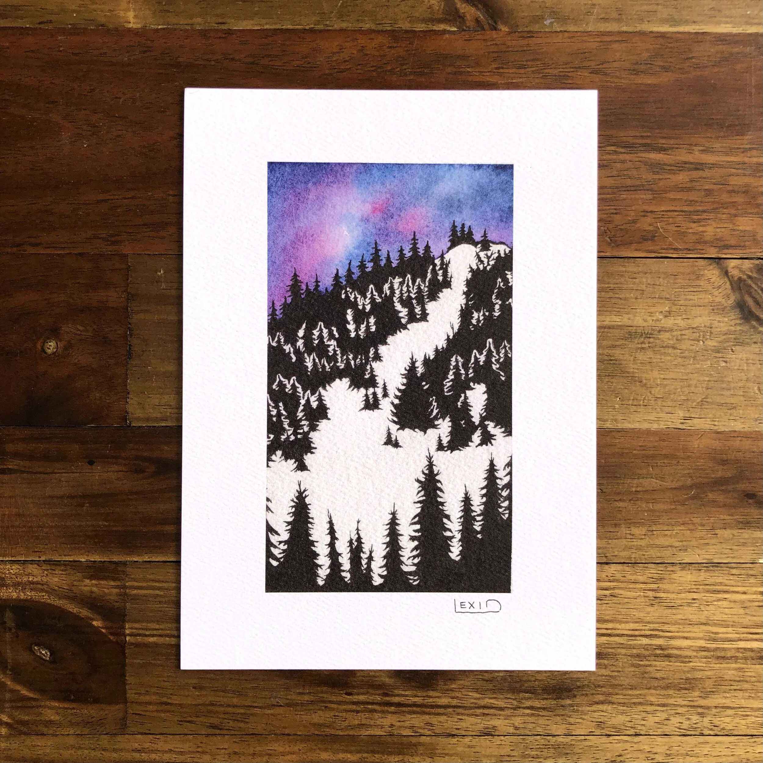 Watercolor painting of Alta Ski Area's quintessential run, Alf's High ...