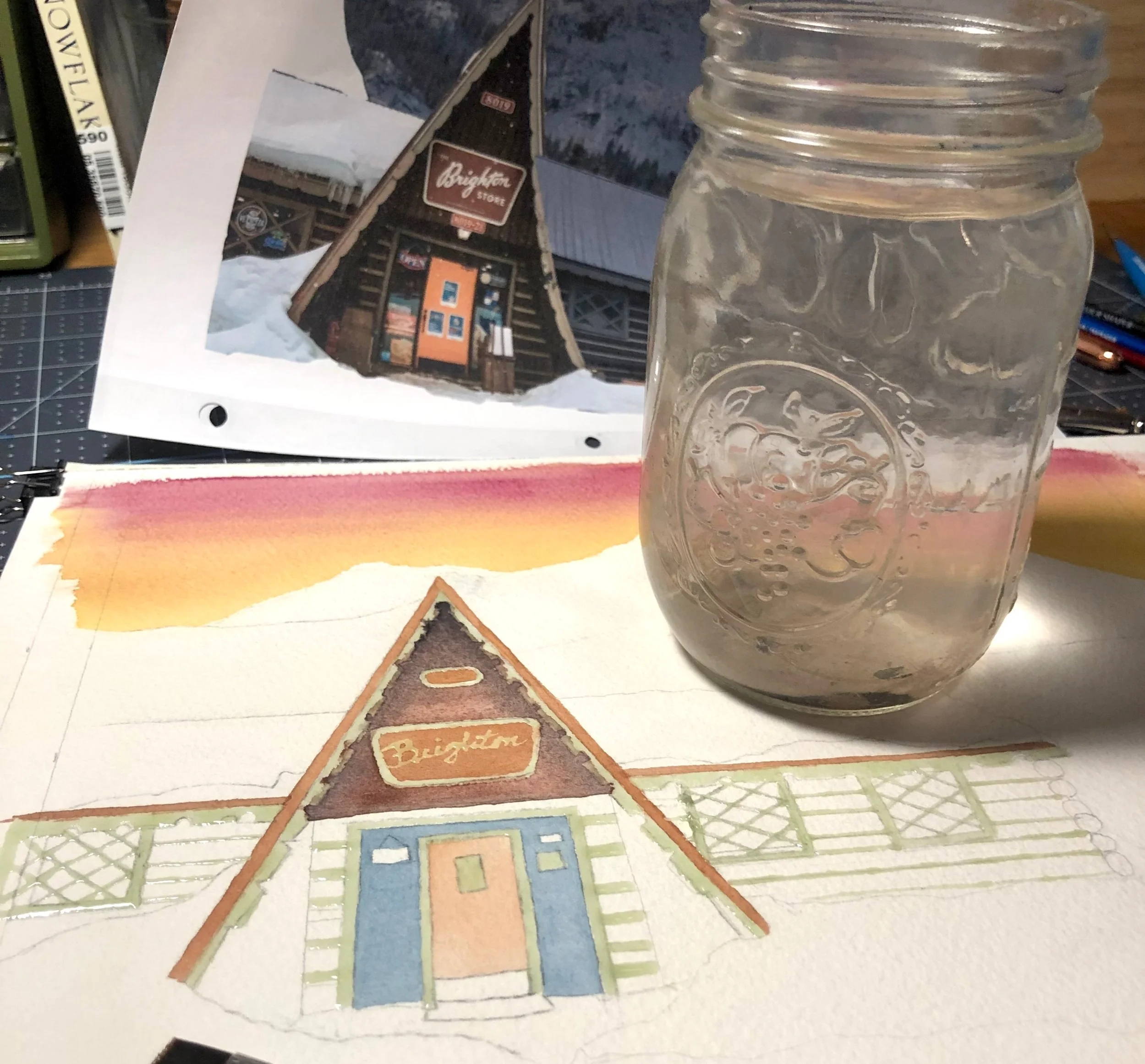 Brighton Resort Local's Guide & Watercolor Art — Kapowder Ink