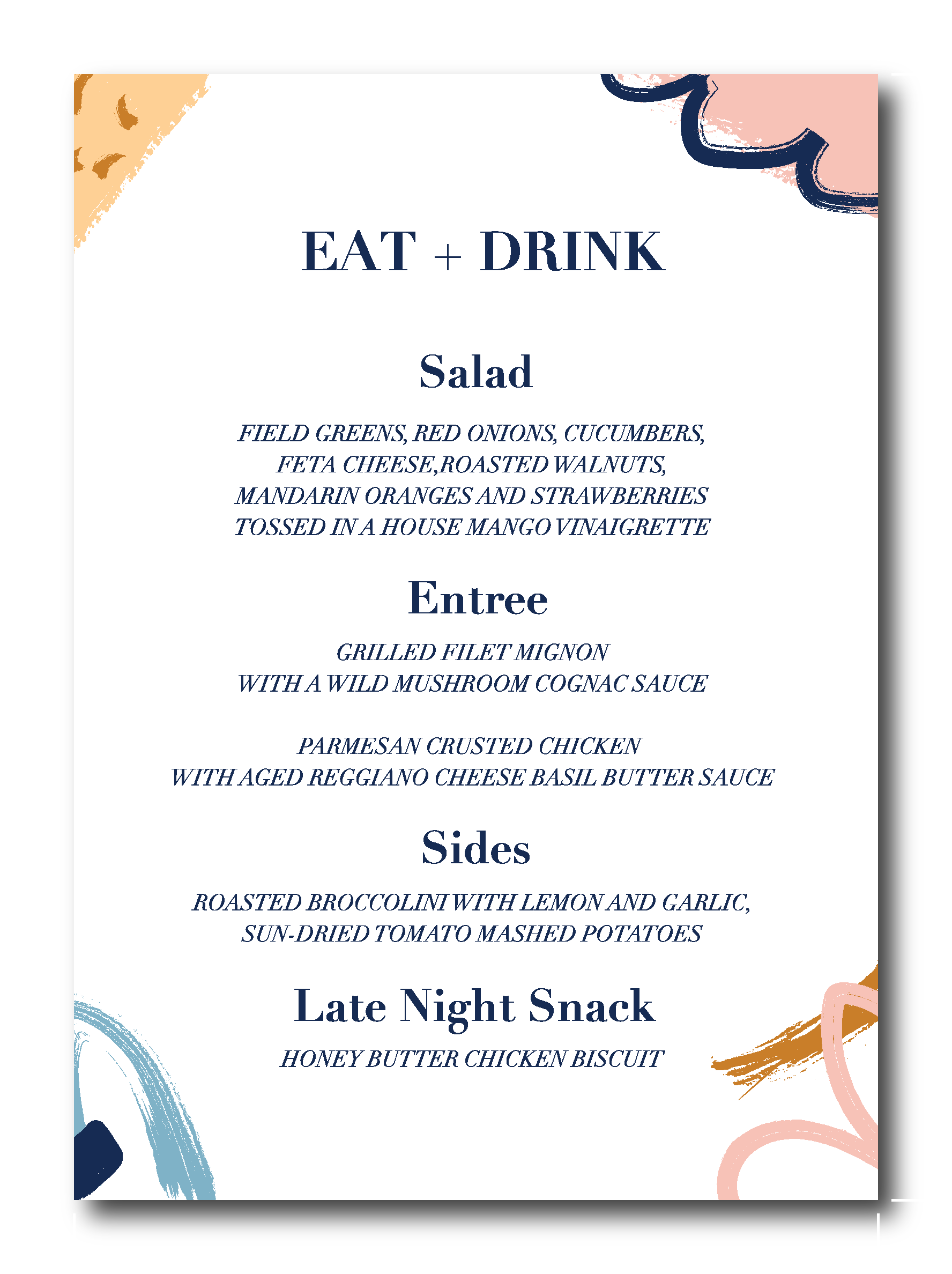 Menu Cards — WWE x Lyons Paperie