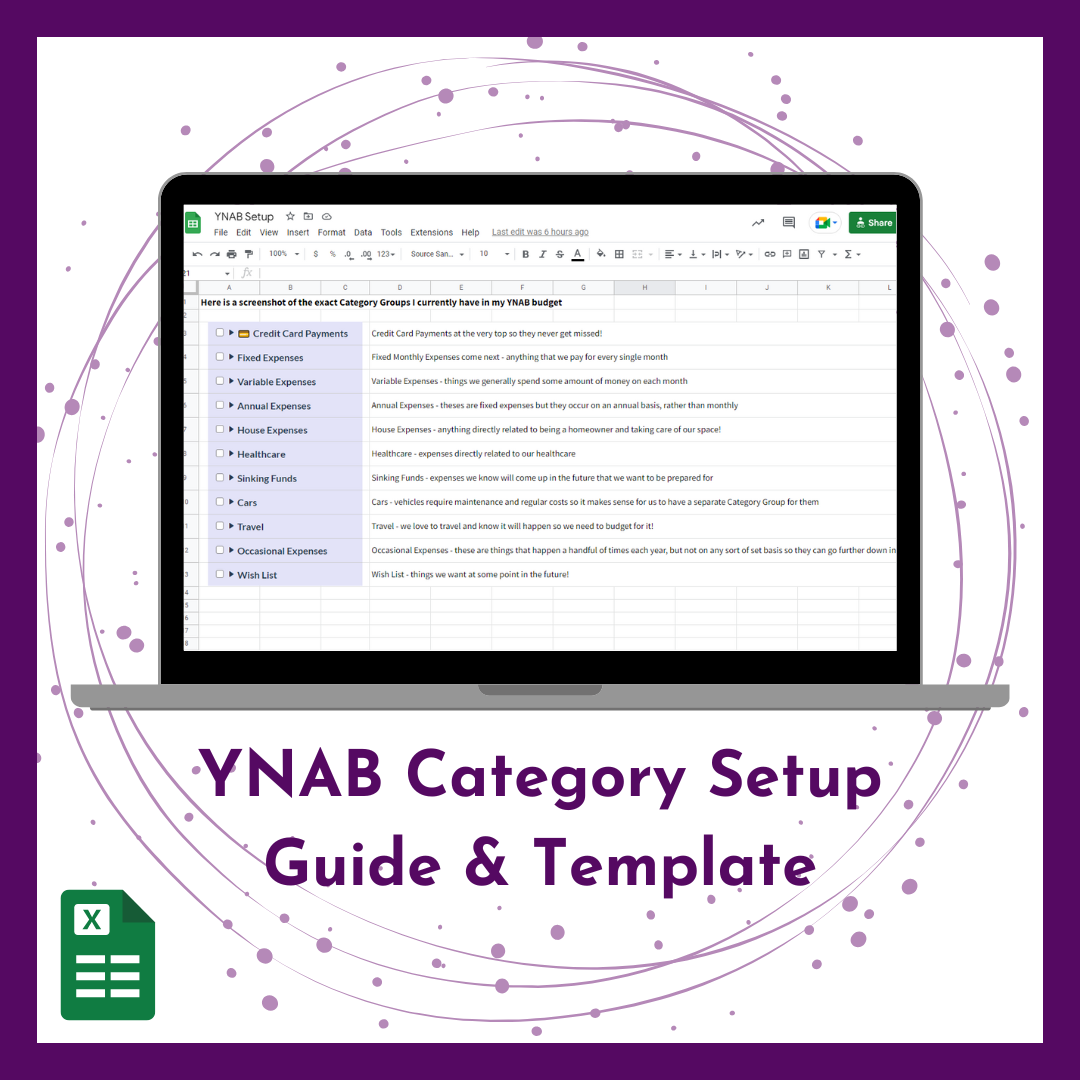 Free YNAB Category Guide & Template