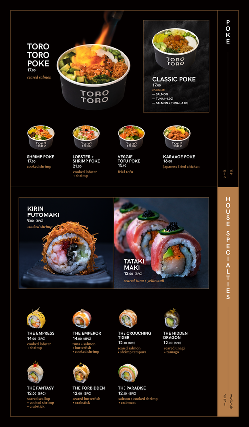 TORO TORO Sushi + Poke