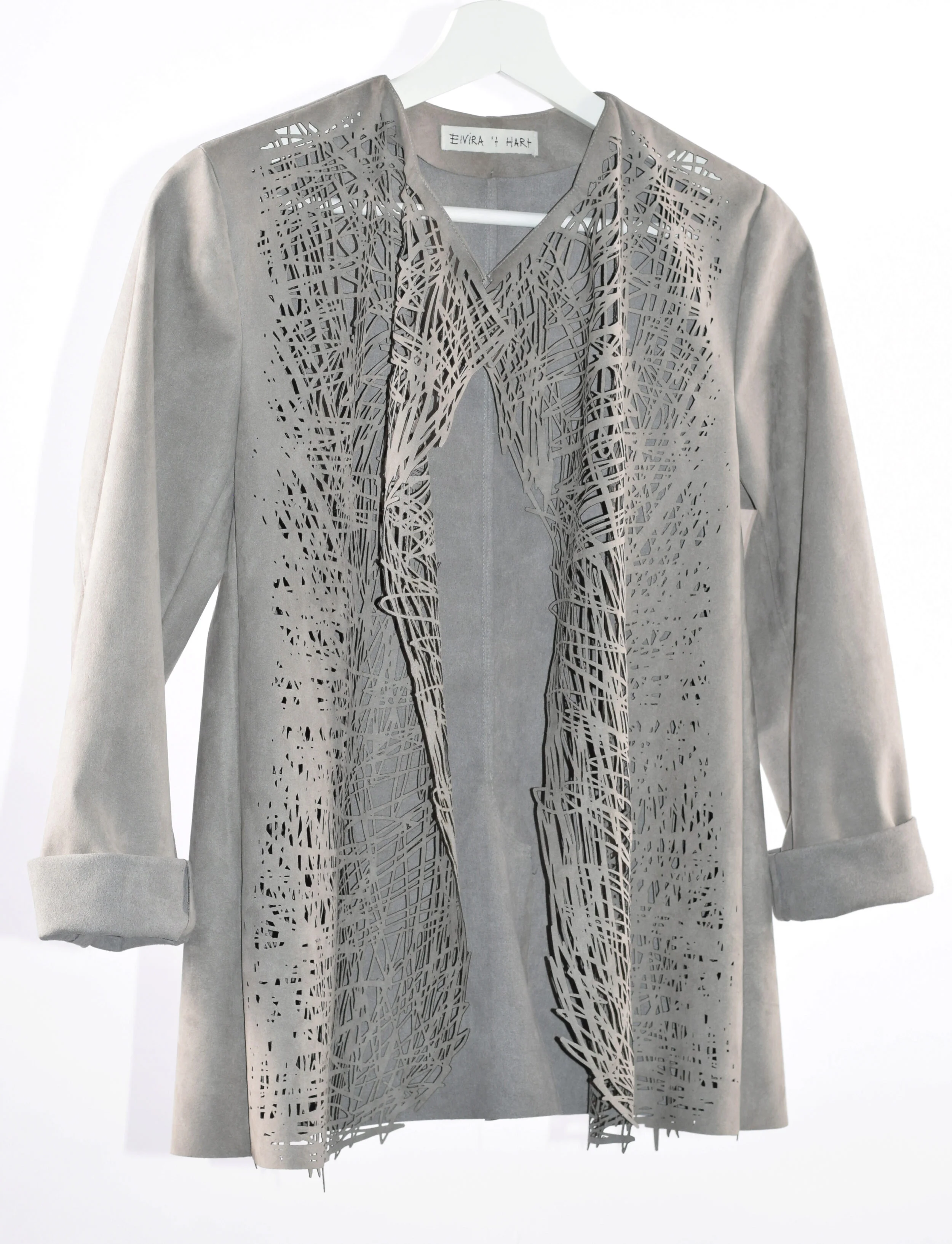 SUEDE JACKET - DRAWN FRONT PANELS — Elvira 't Hart