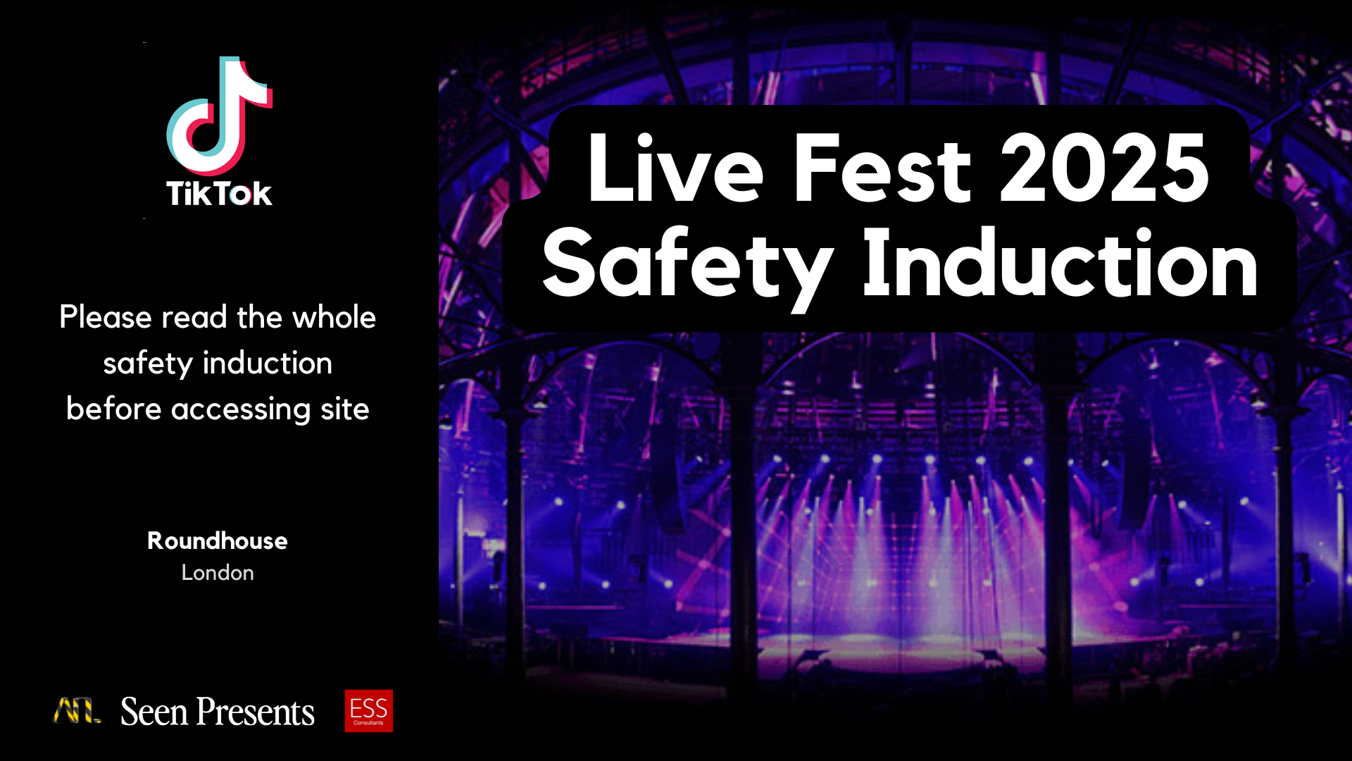 TikTok Live Fest | Venue Inductions — ESS Consultants
