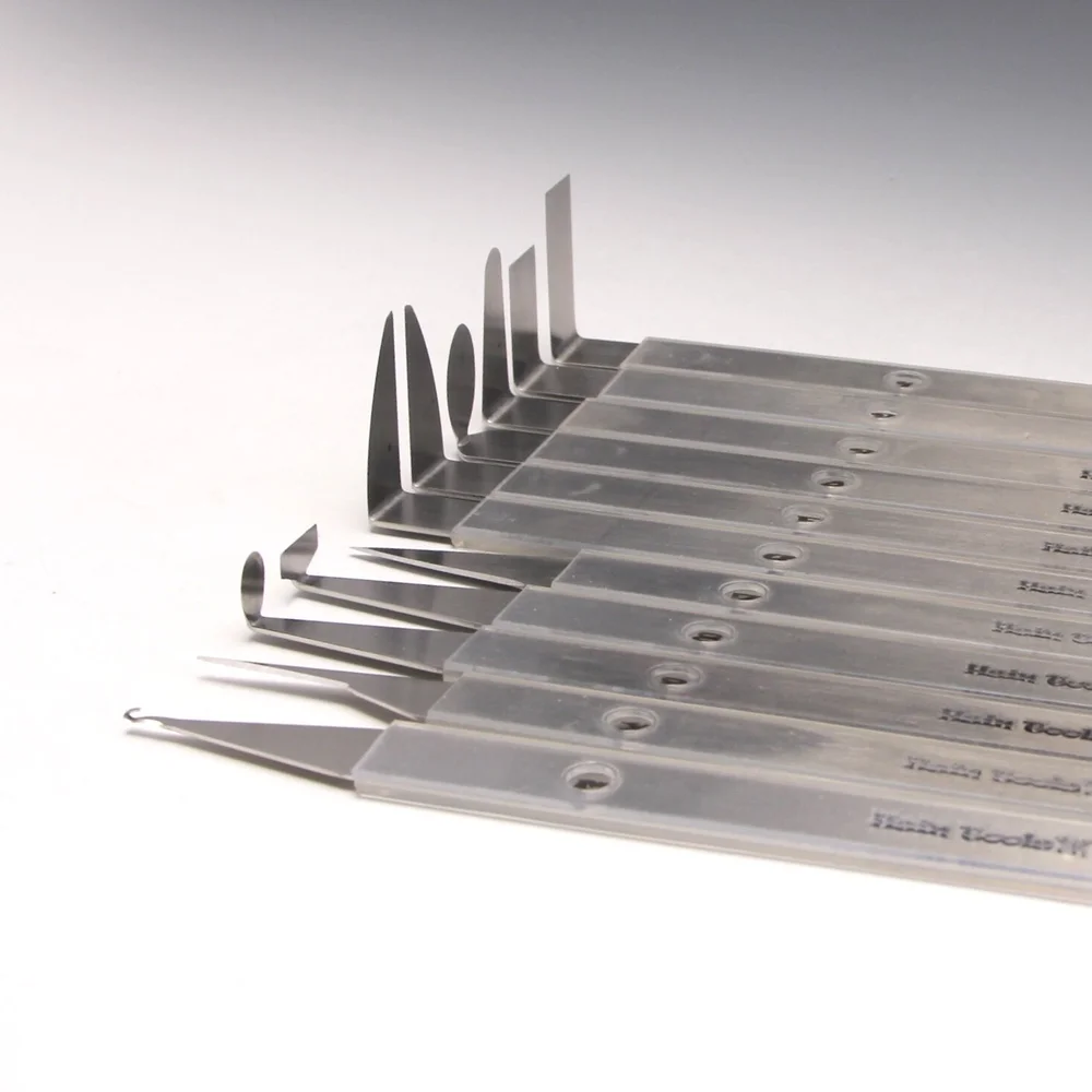 A choice of 2 out of 11 with Silicone Sleeves Stainless Steel Pottery Trimming/Chattering Tools ...