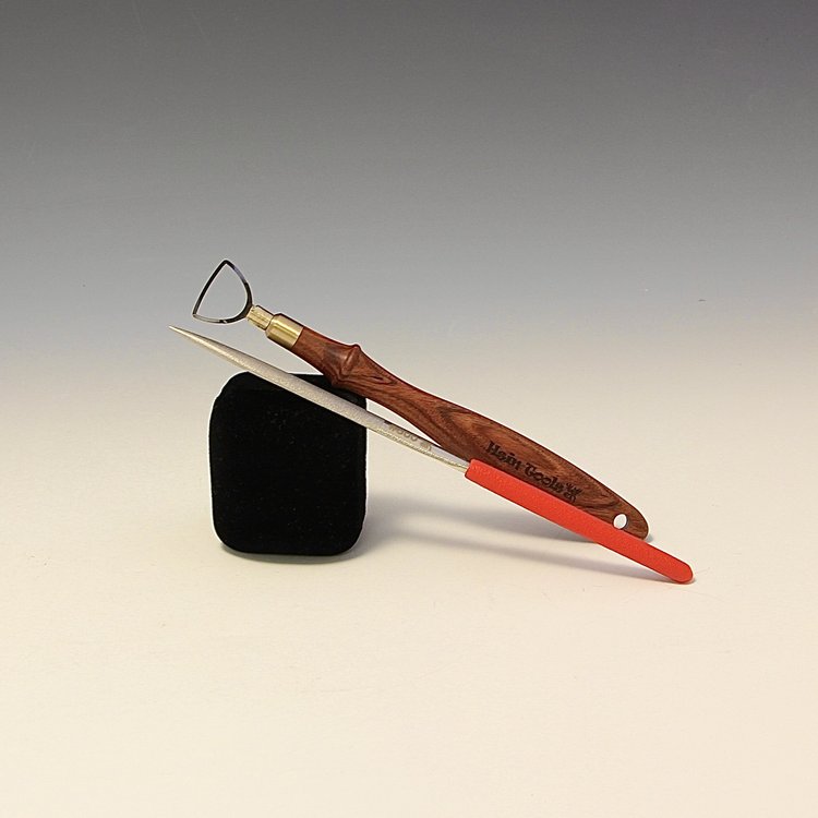 7-Shaped Tungsten Carbide Open Loop Tool with Oval Rosewood Handle~ The Hardest Pottery Trimming ...