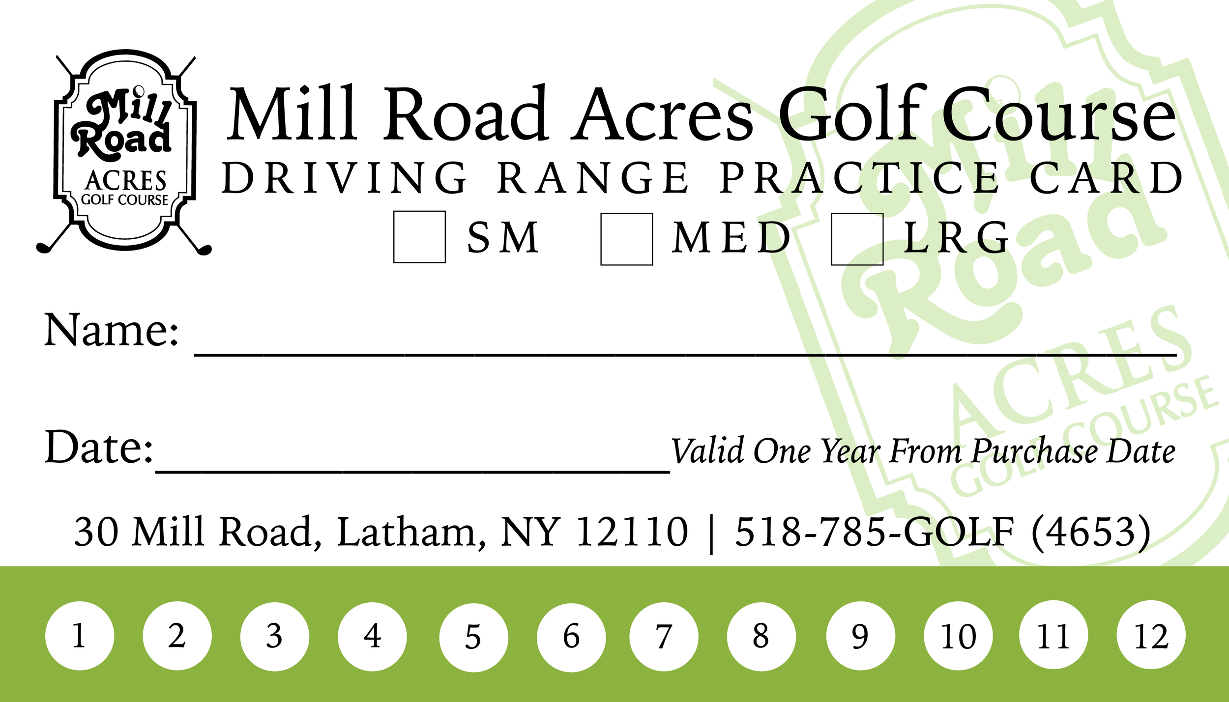 General 1 — Mill Road Acres Golf Course