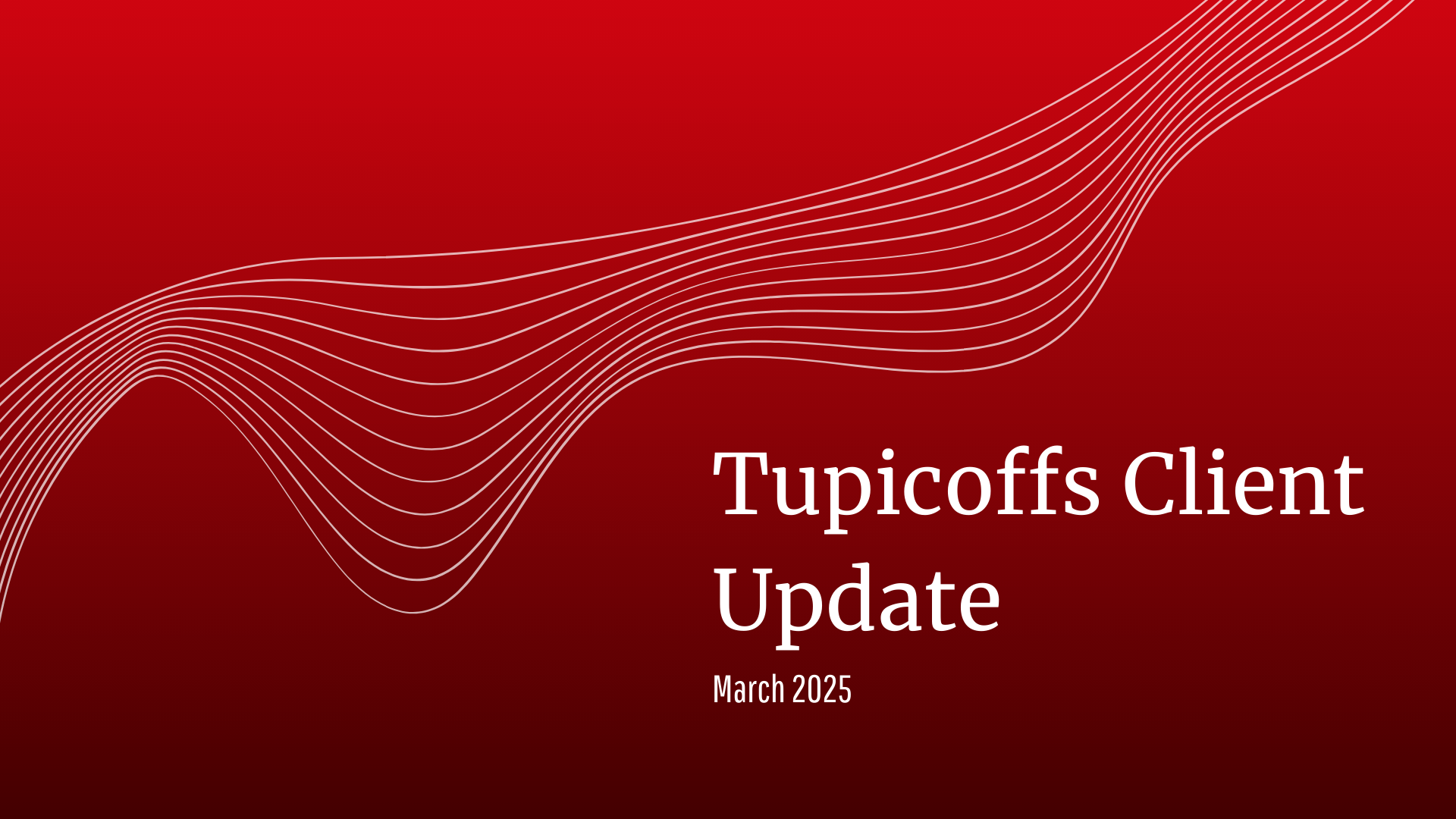 Client Updates — Tupicoffs