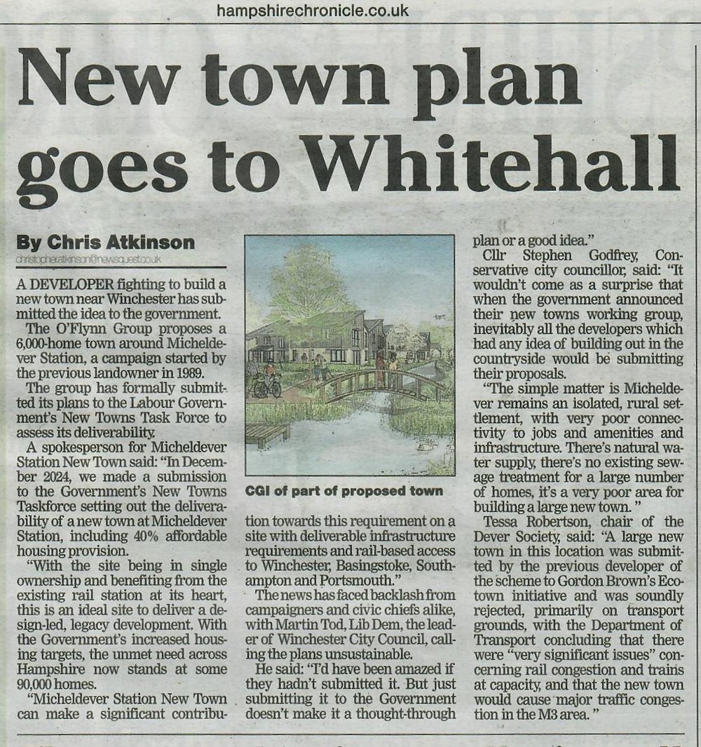 Micheldever on list of new town sites — The Dever Society