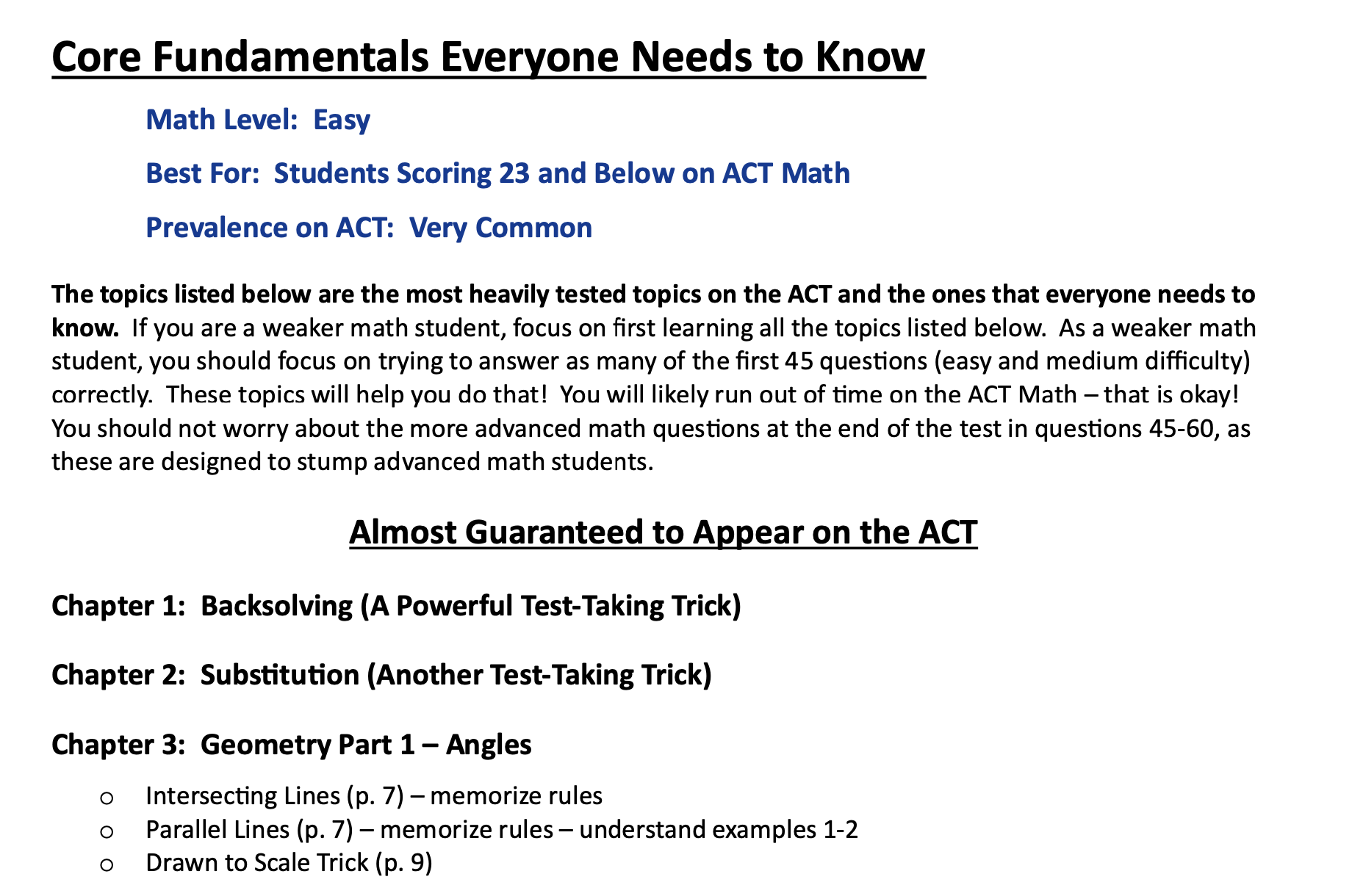 ACT Math Course — PrepPros - Expert SAT & ACT Test Prep