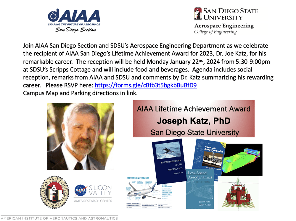 Joe Katz Lifetime Achievement Award Celebration — AIAA San Diego