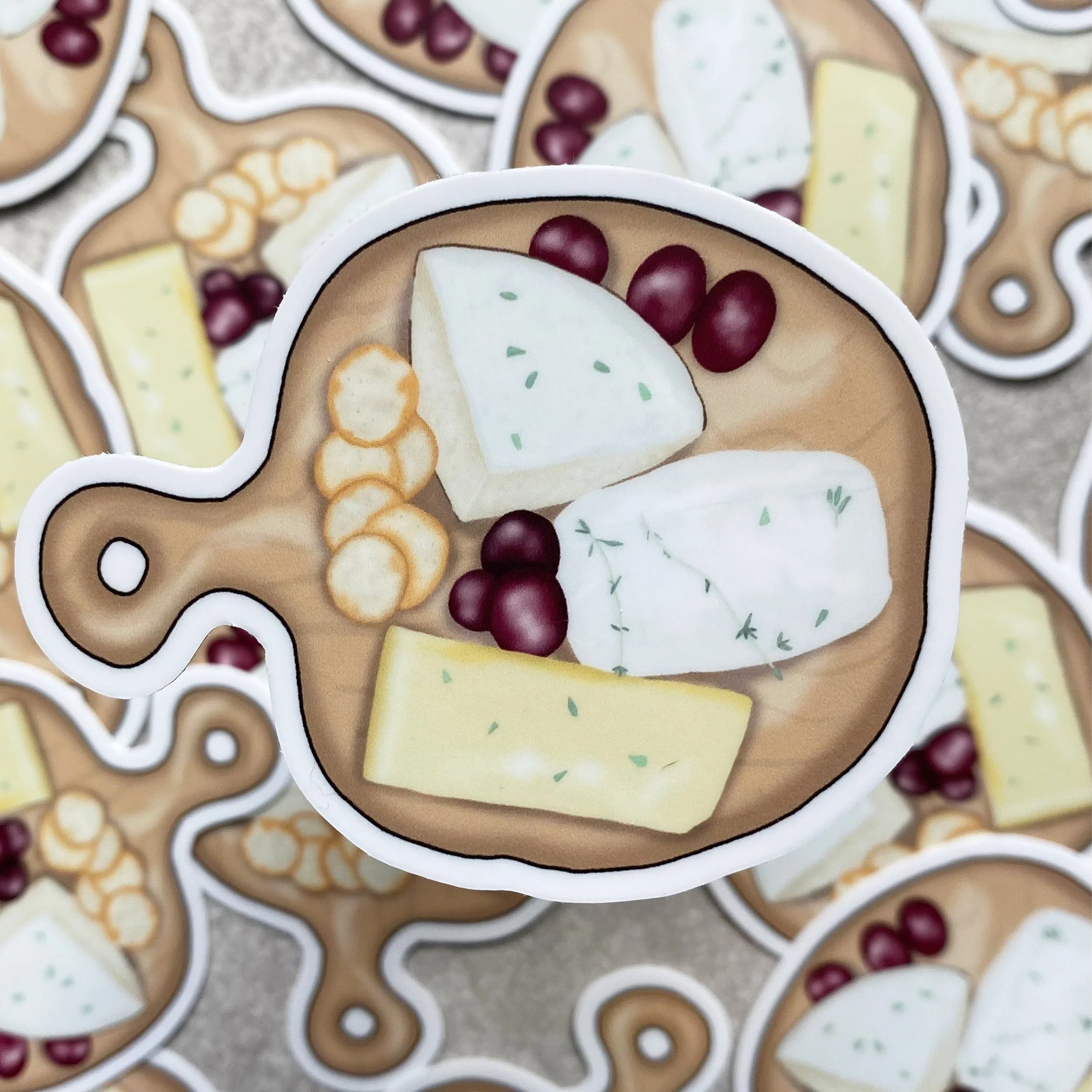 Charcuterie Board Sticker - Cheese Board Vinyl Sticker - Cute Sticker ...