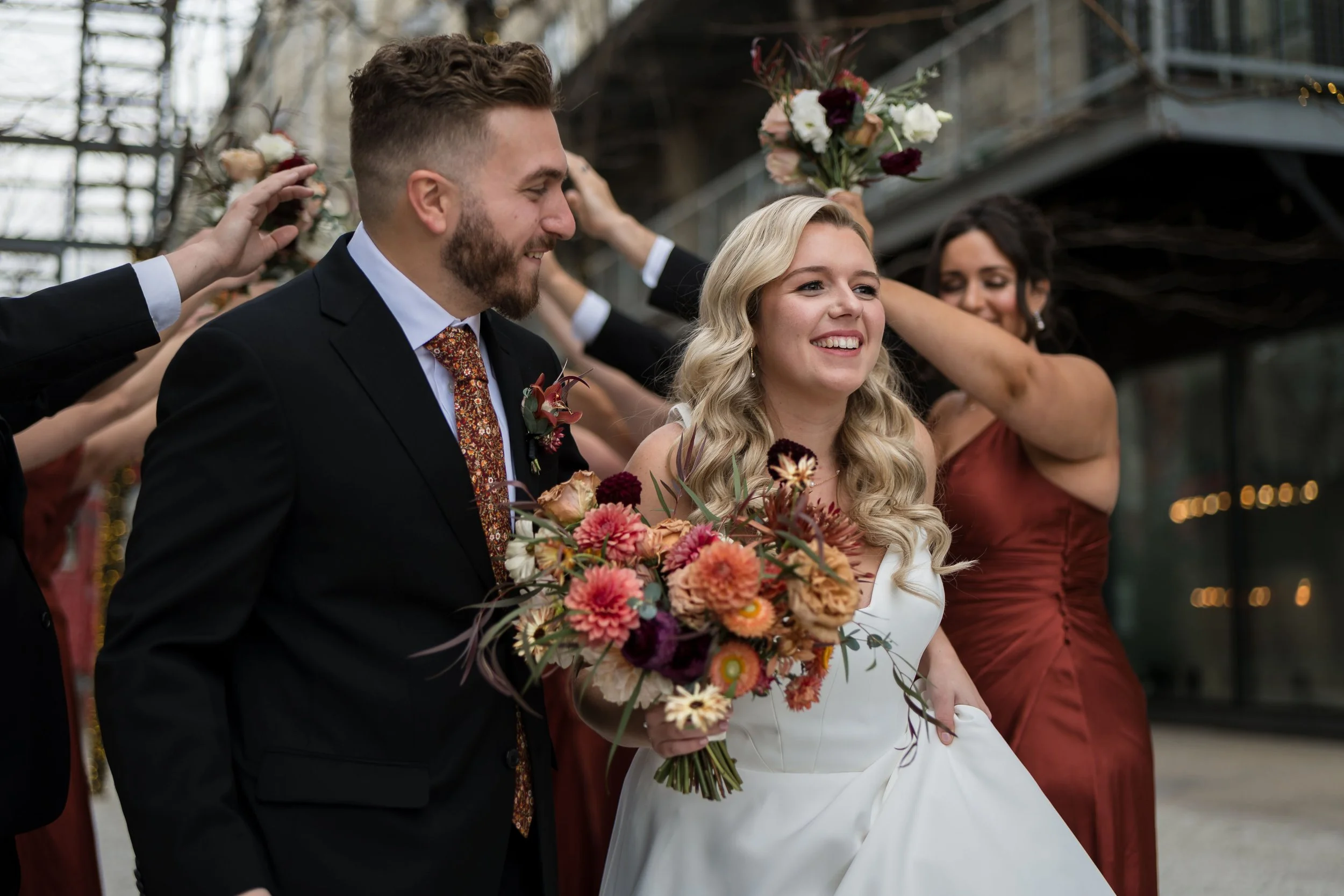 Cass and Davis' Wedding at Brooklyn Grange — Slate & Brush Design Studio