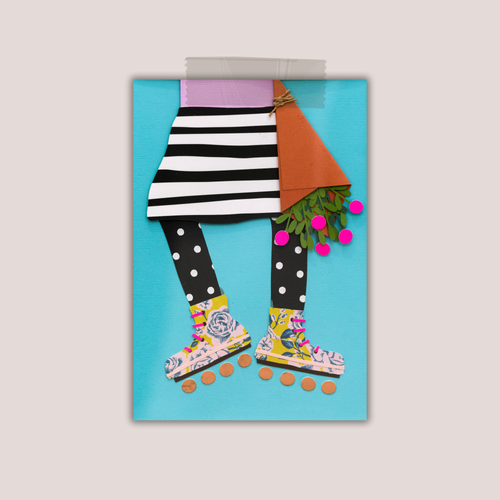 Set of 4 Mini Art Cards (Postcard Set) — What Tess Makes