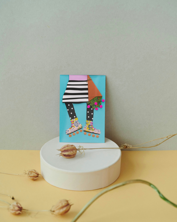 Set of 4 Mini Art Cards (Postcard Set) — What Tess Makes