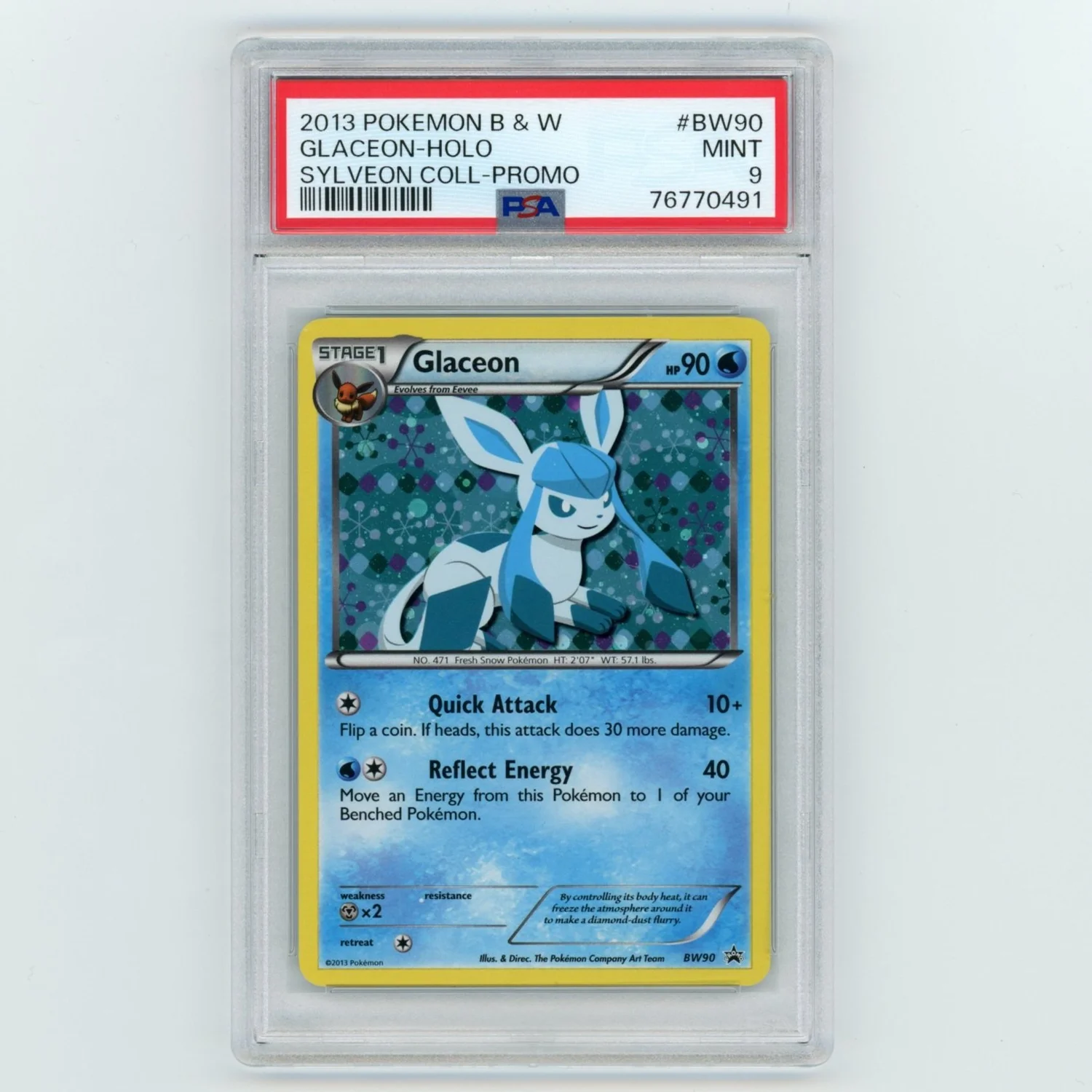 Shiny Glaceon Card