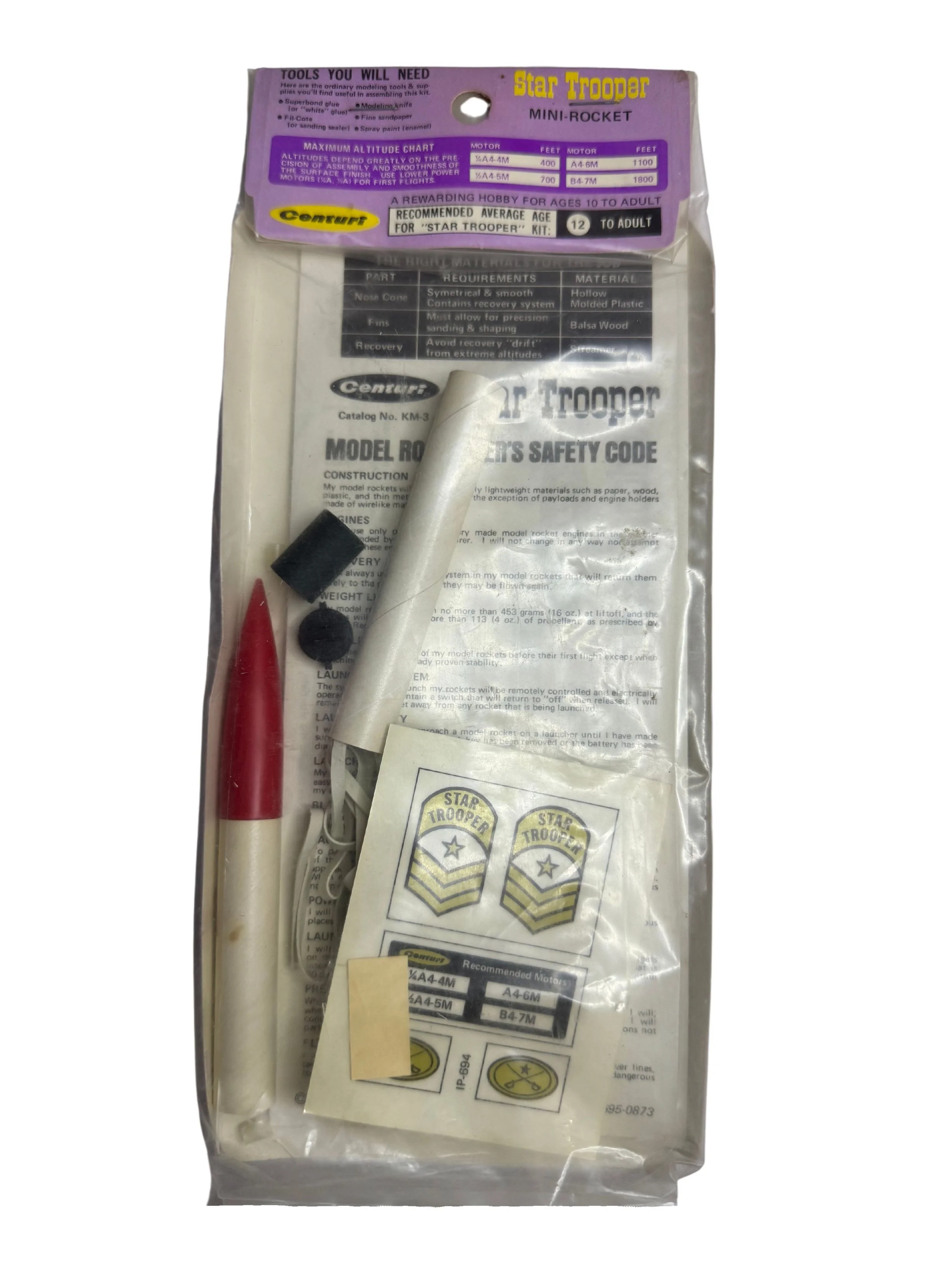 Buy Centuri Star Trooper Flying Model Rocket Kit - #KM-3 — Launch Lab ...