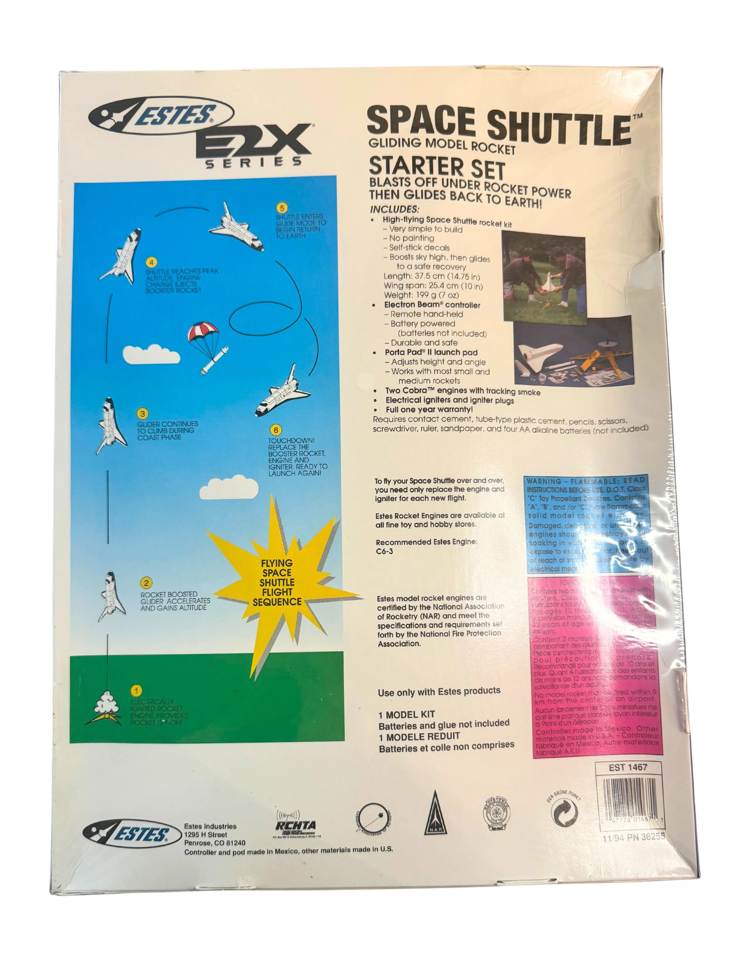 Buy Estes Space Shuttle Gliding Model Rocket Starter Set - #1467 ...