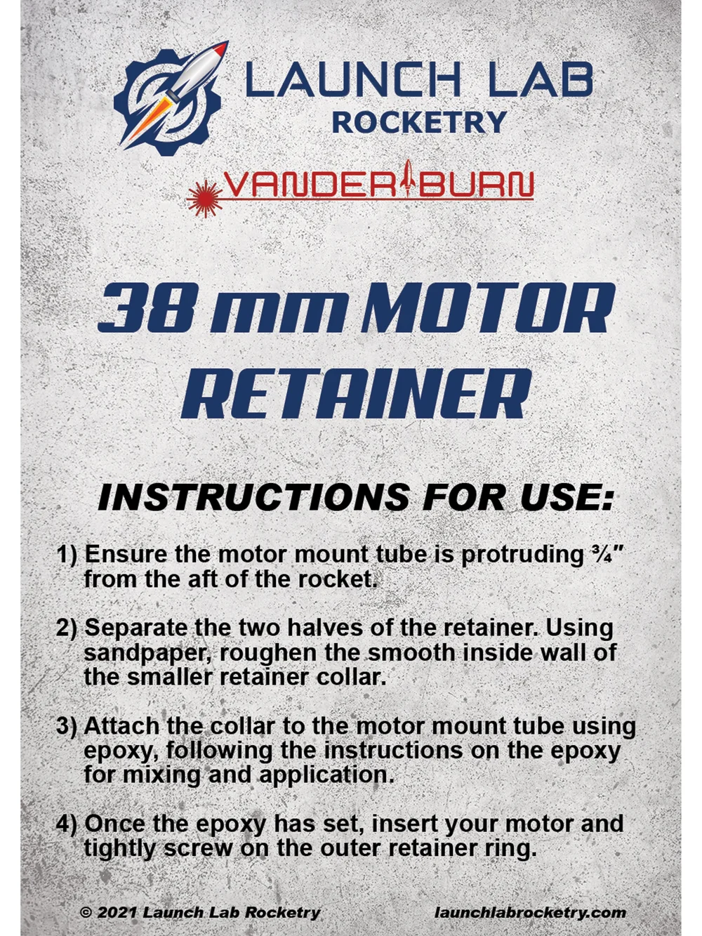 Launch Lab 38 mm Motor Retainer — Vintage Model Rockets / Model Rocket ...