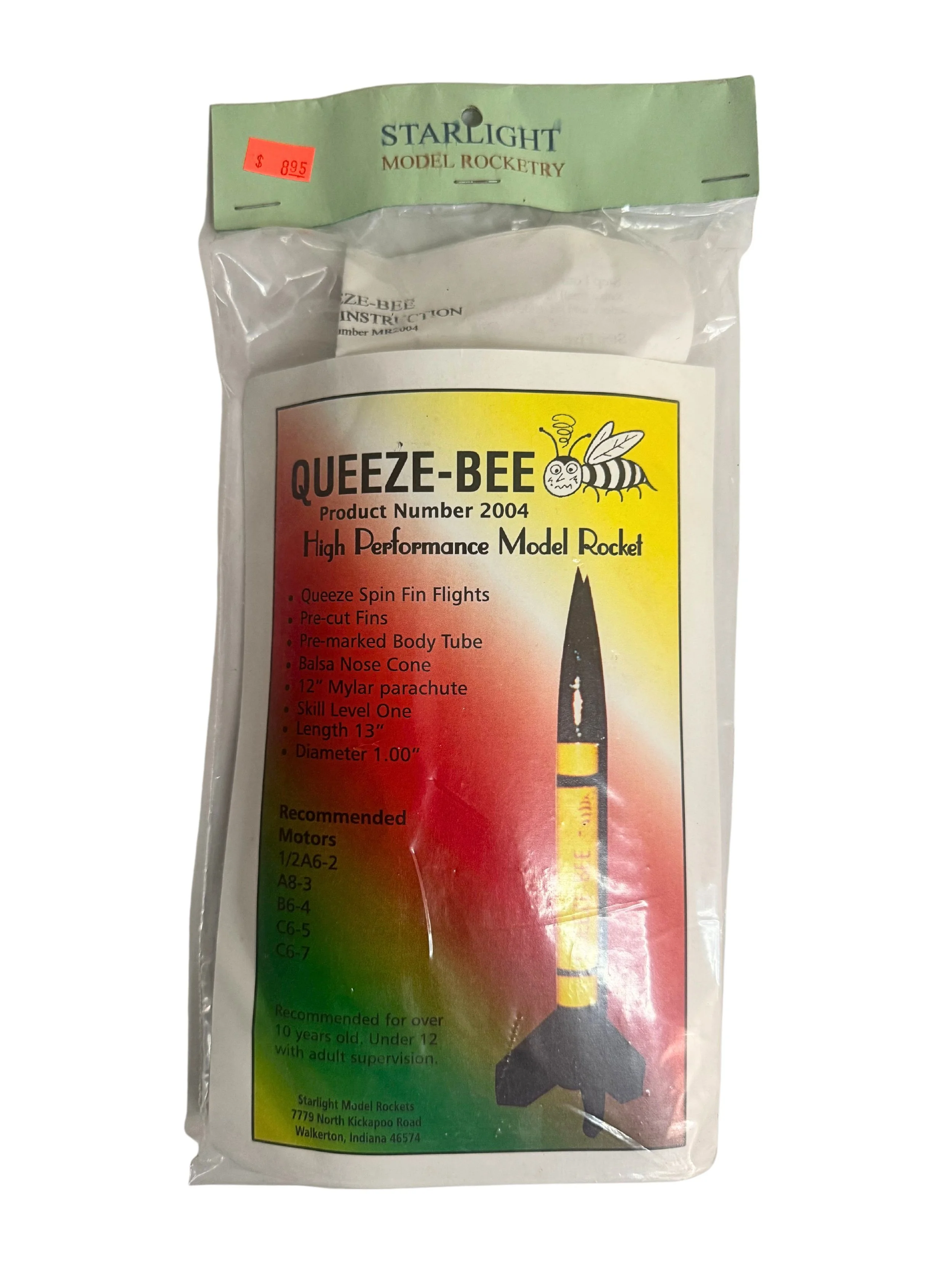 Buy Starlight Whiplash II Flying Model Rocket Kit — Launch Lab Rocketry