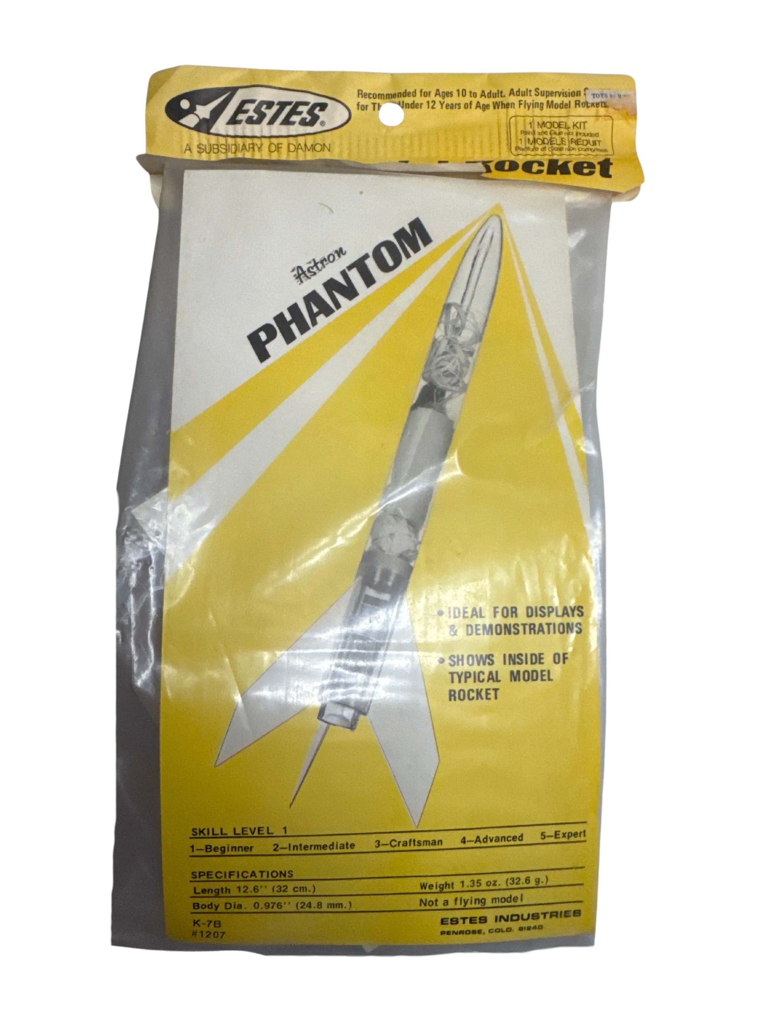 Buy Estes Astron Phantom Display Model Rocket Kit - #1207 (K-7B ...