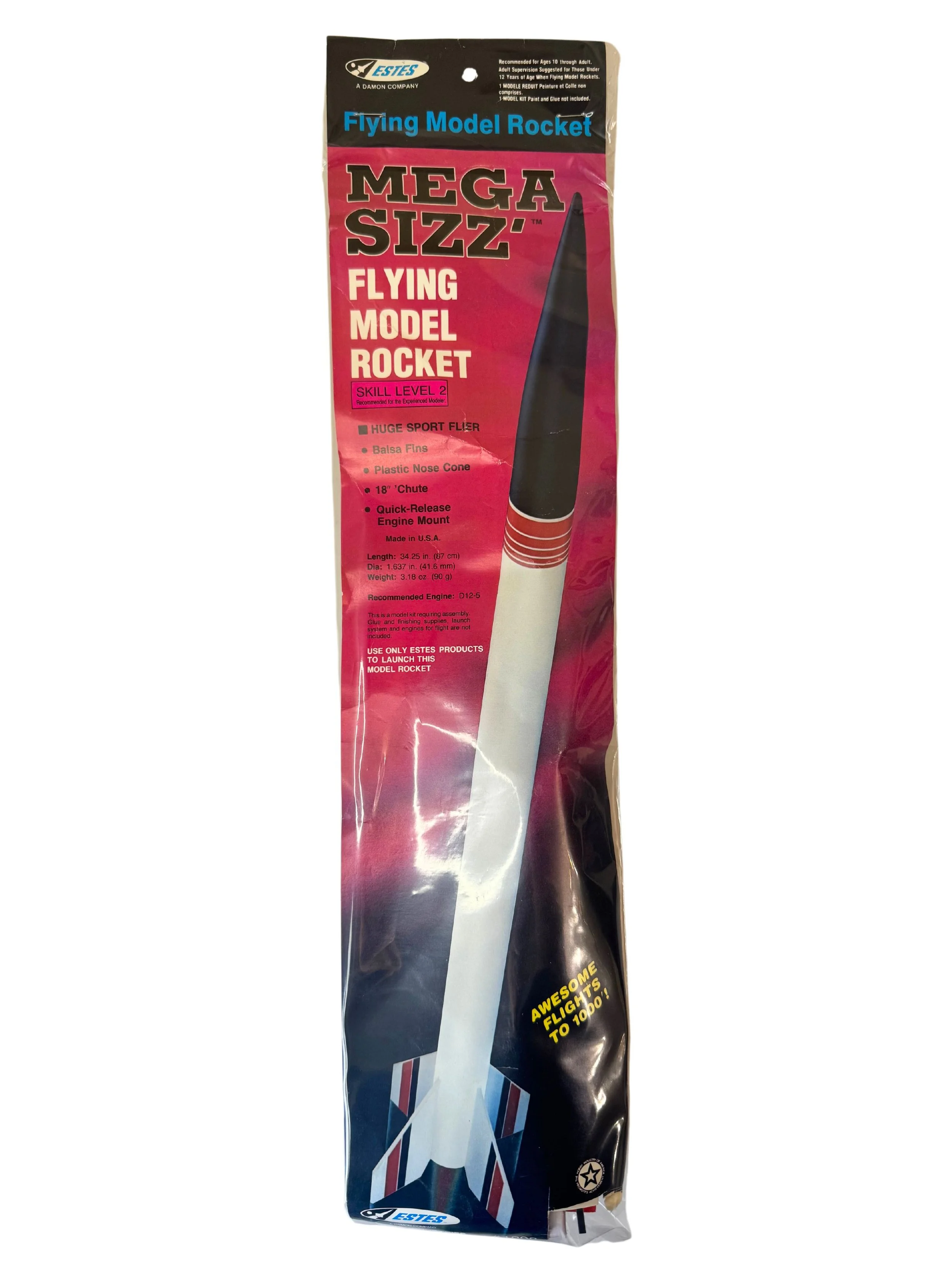 Buy Estes Mega Sizz' Flying Model Rocket Kit - #1998 — Launch Lab Rocketry